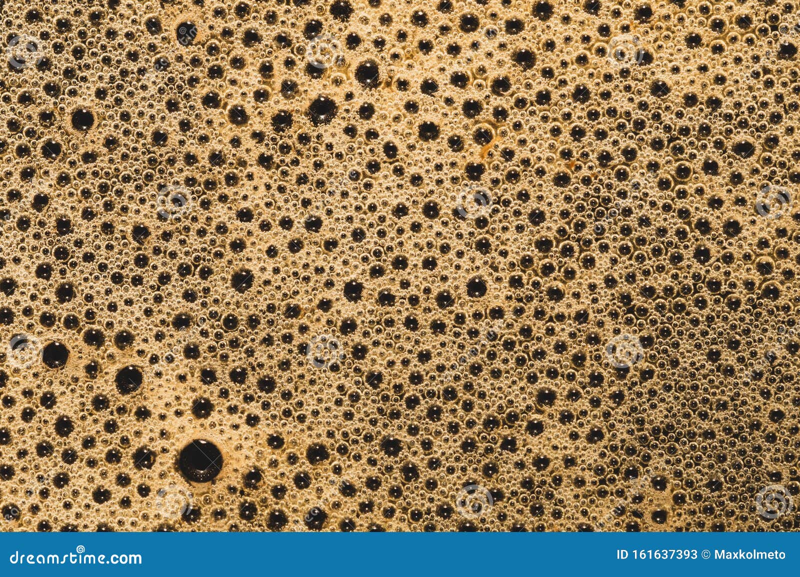 Coffee Foam with Bubbles Macro Texture. Froth Drink Stock Image - Image ...