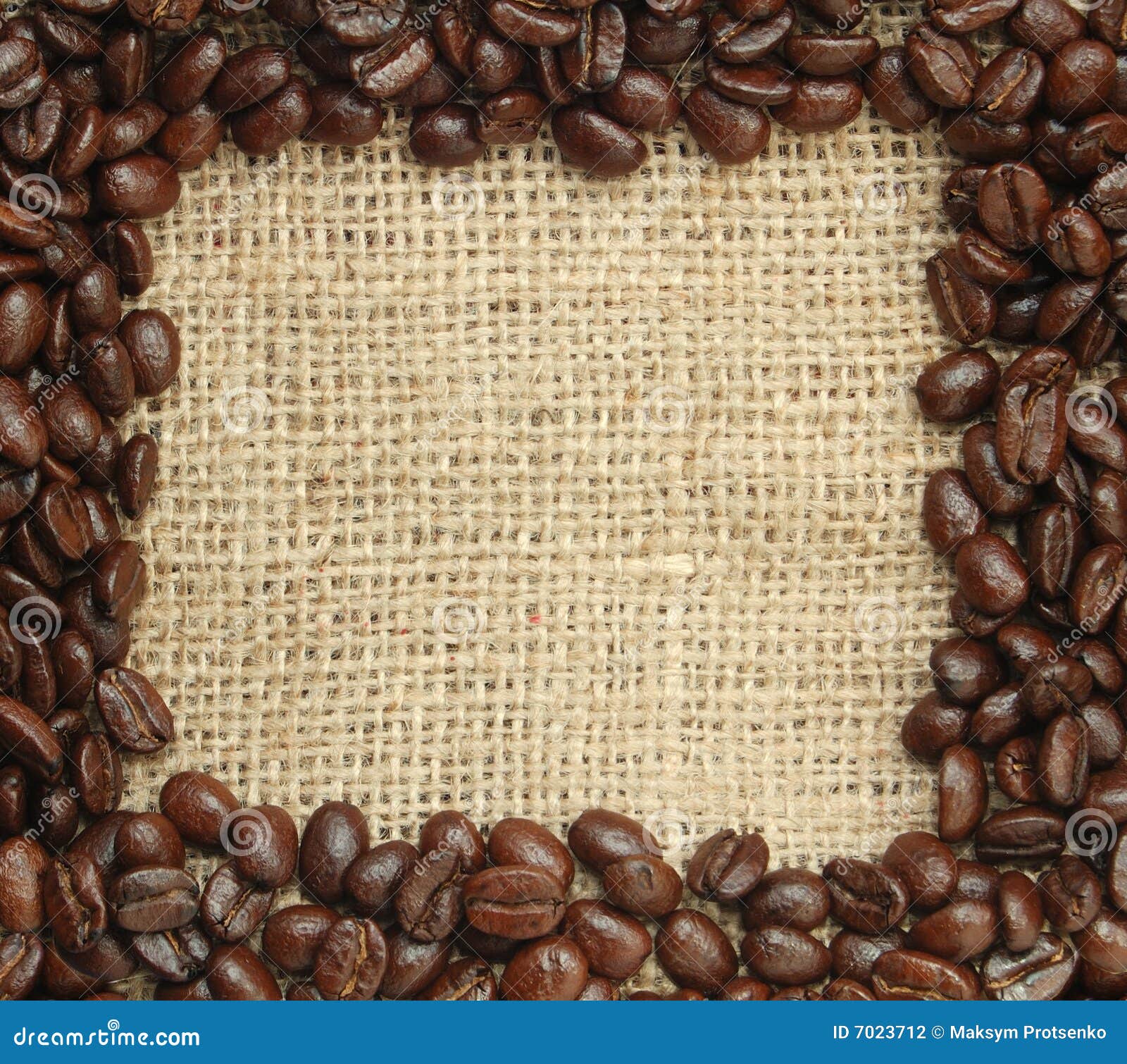 Coffee frame stock photo. Image of burlap, pattern, heap - 7023712