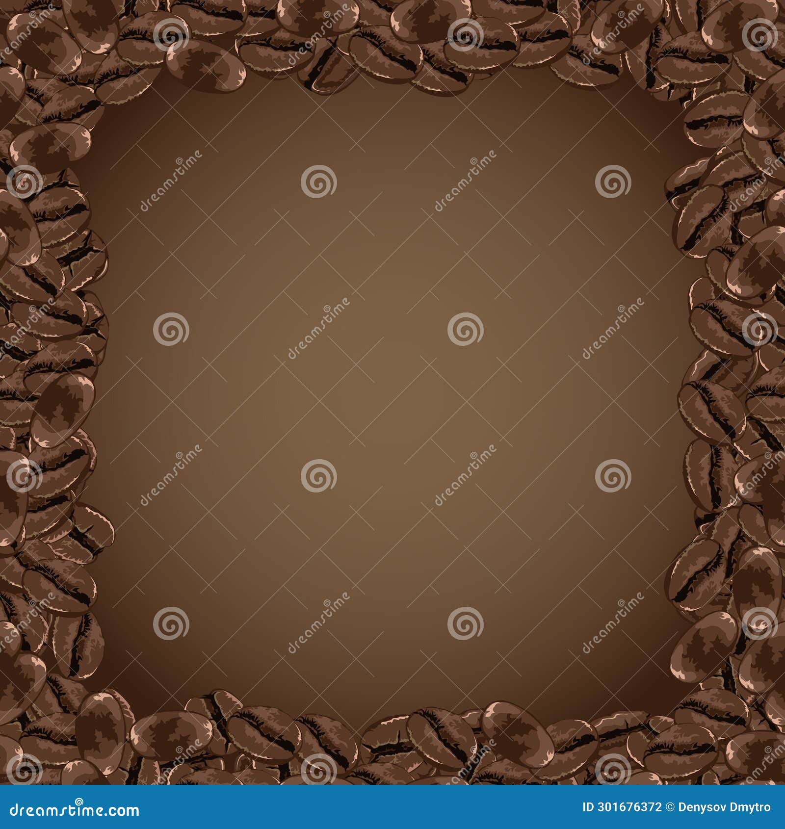 Coffee Frame. Decorative Frame Made of Coffee Beans Stock Vector ...