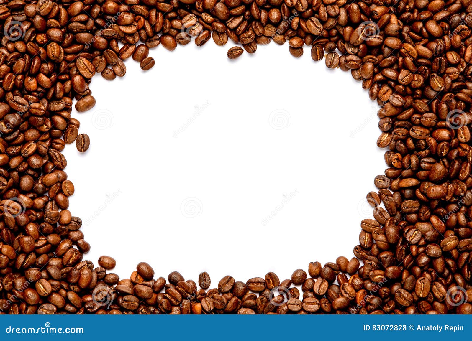 Coffee frame made of beans stock photo. Image of copyspace - 83072828