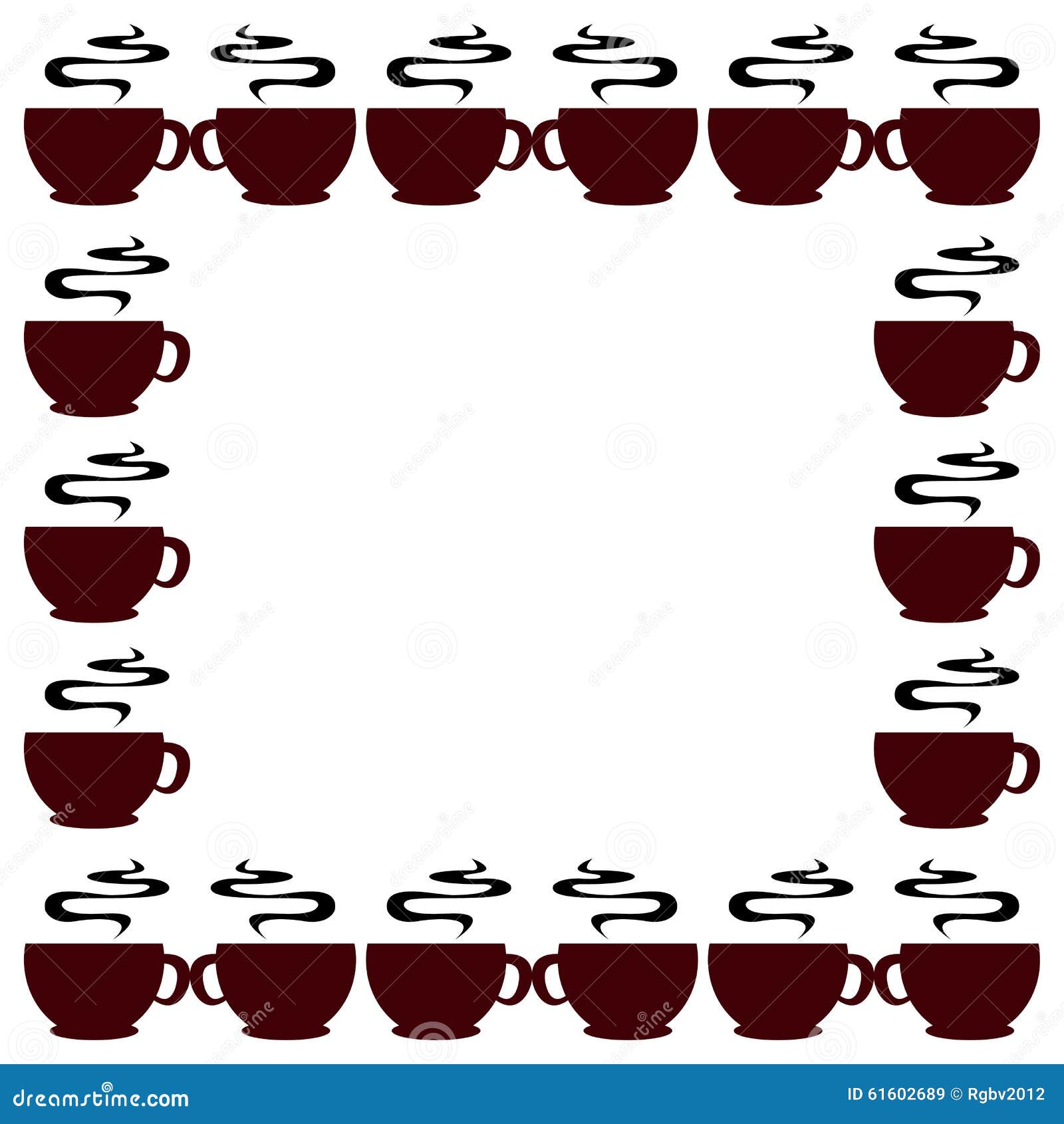 Coffee Frame Template With Coffee Shop Lettering Script Logo, Border ...