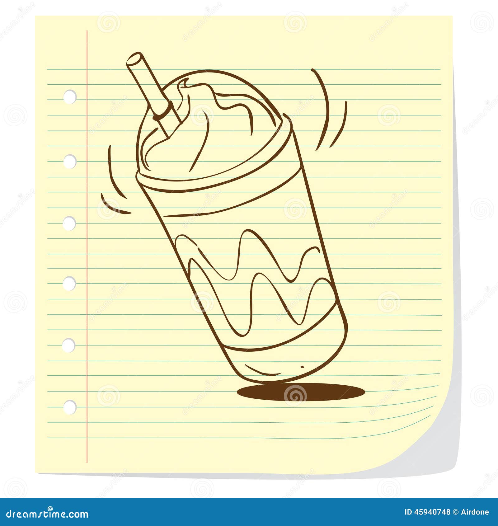 Coffee Frappe Doodle stock vector. Illustration of cartoon - 45940748