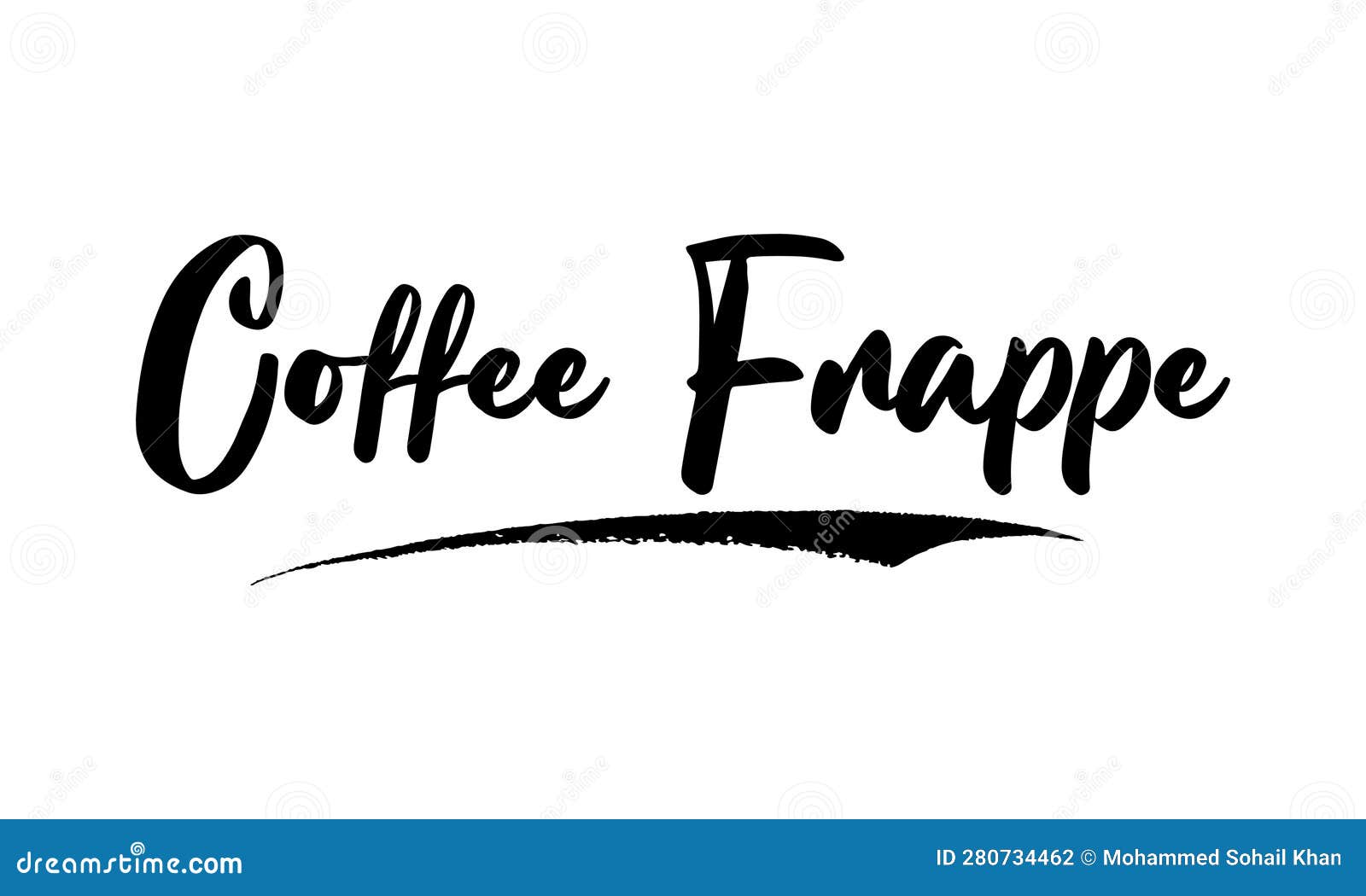 Frappe Lettering. Vector Illustration Of Handwritten Lettering. Vector ...