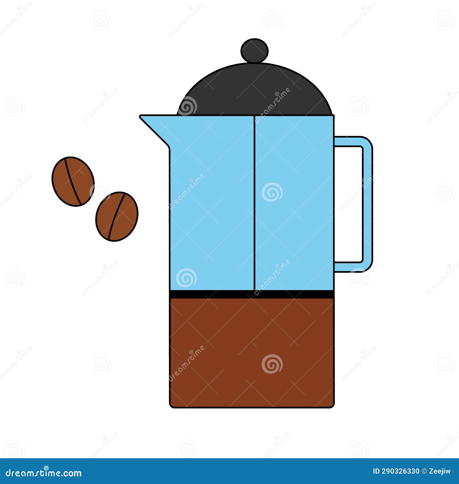 Coffee French Press. Coffee Maker Icon, Symbol, Emblem For Coffee Shop ...
