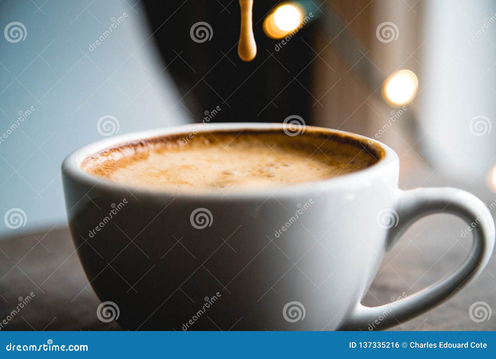 Coffee Froth Drop Slow Motion Stock Photo - Image of delicious, macro ...
