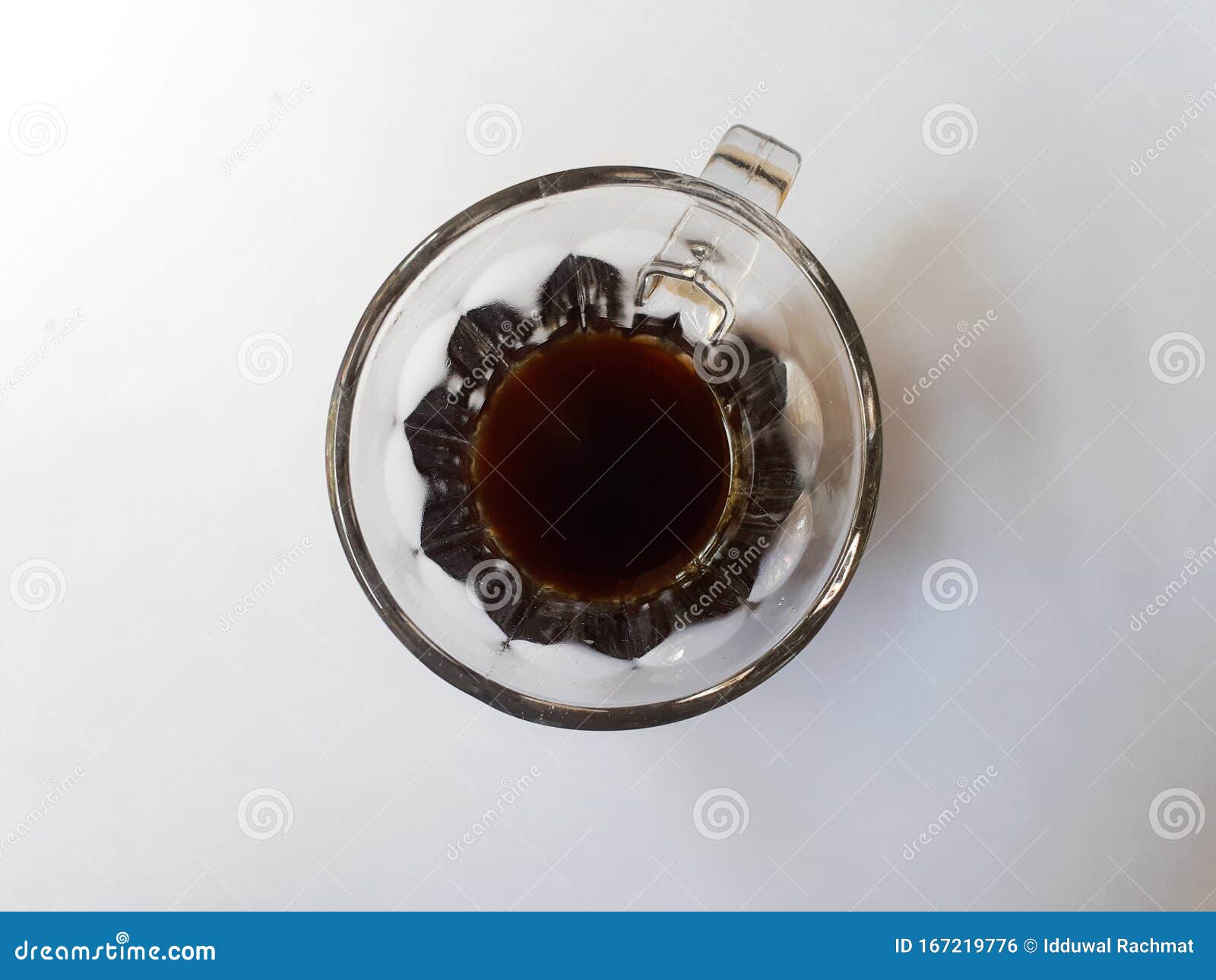 Coffee in the Glass Viewed from the Top Side Stock Photo - Image of ...
