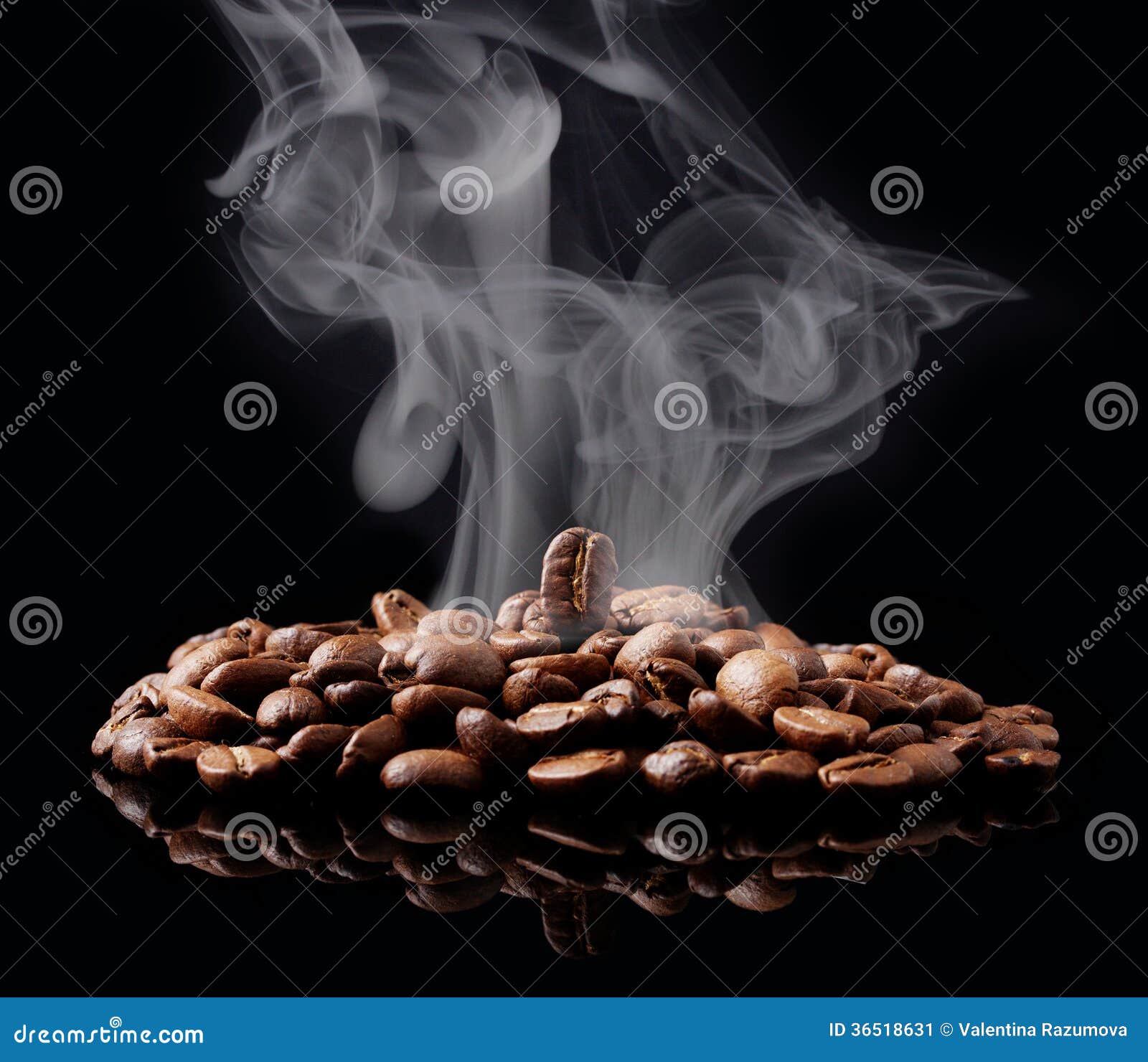 Coffee grain with smoke stock image. Image of caffeine - 36518631