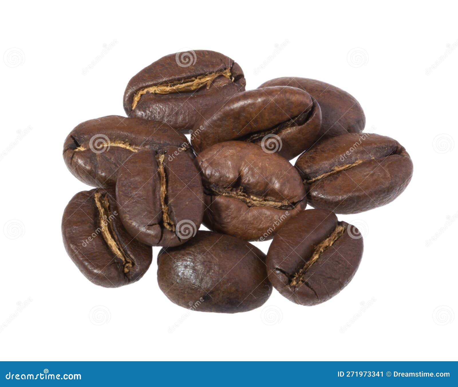Coffee Grains Isolated on White Background without Shadow Clipping Path ...