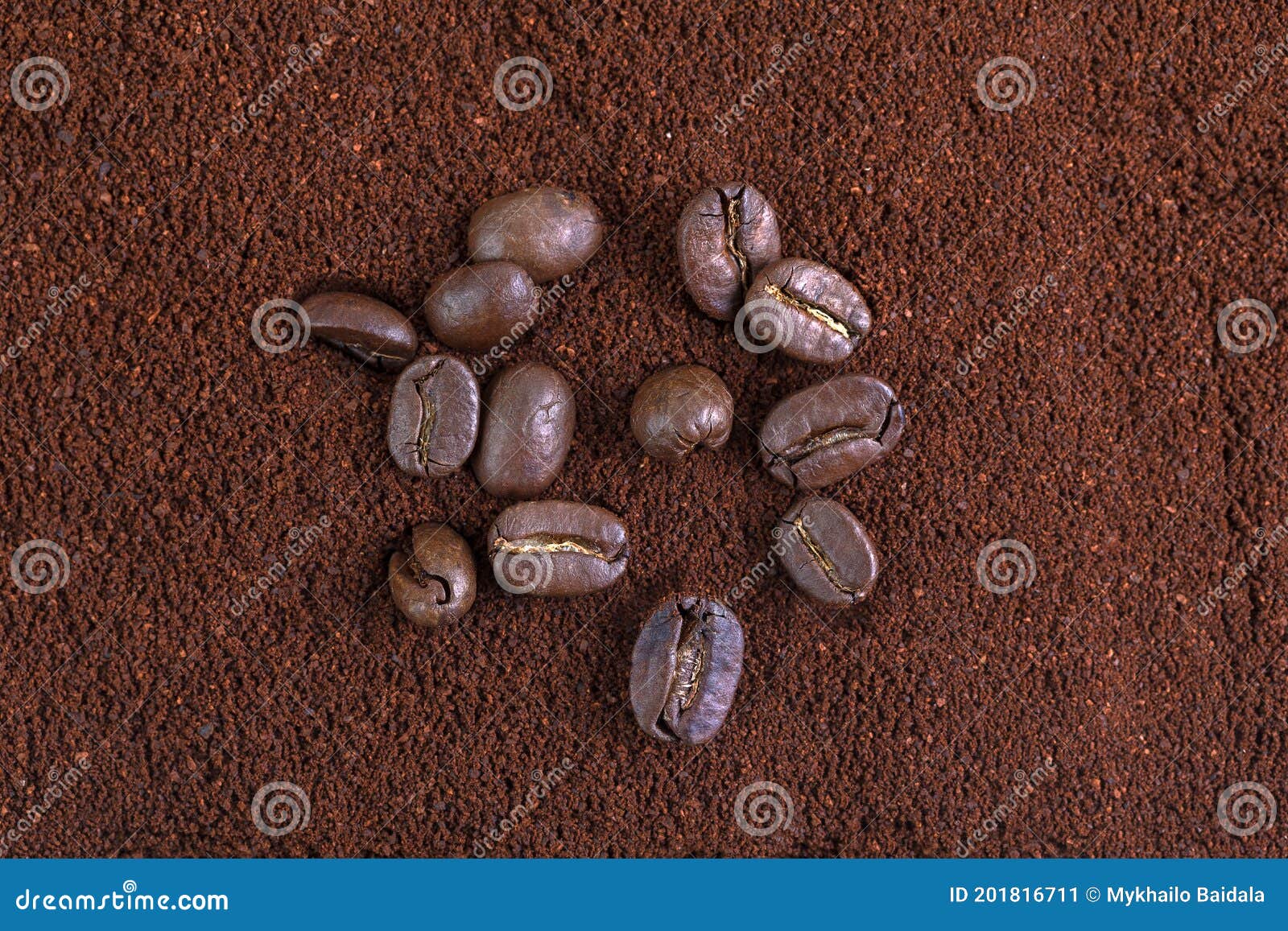 Coffee Grind Texture Background, Close Up. Ground Coffee Brown ...