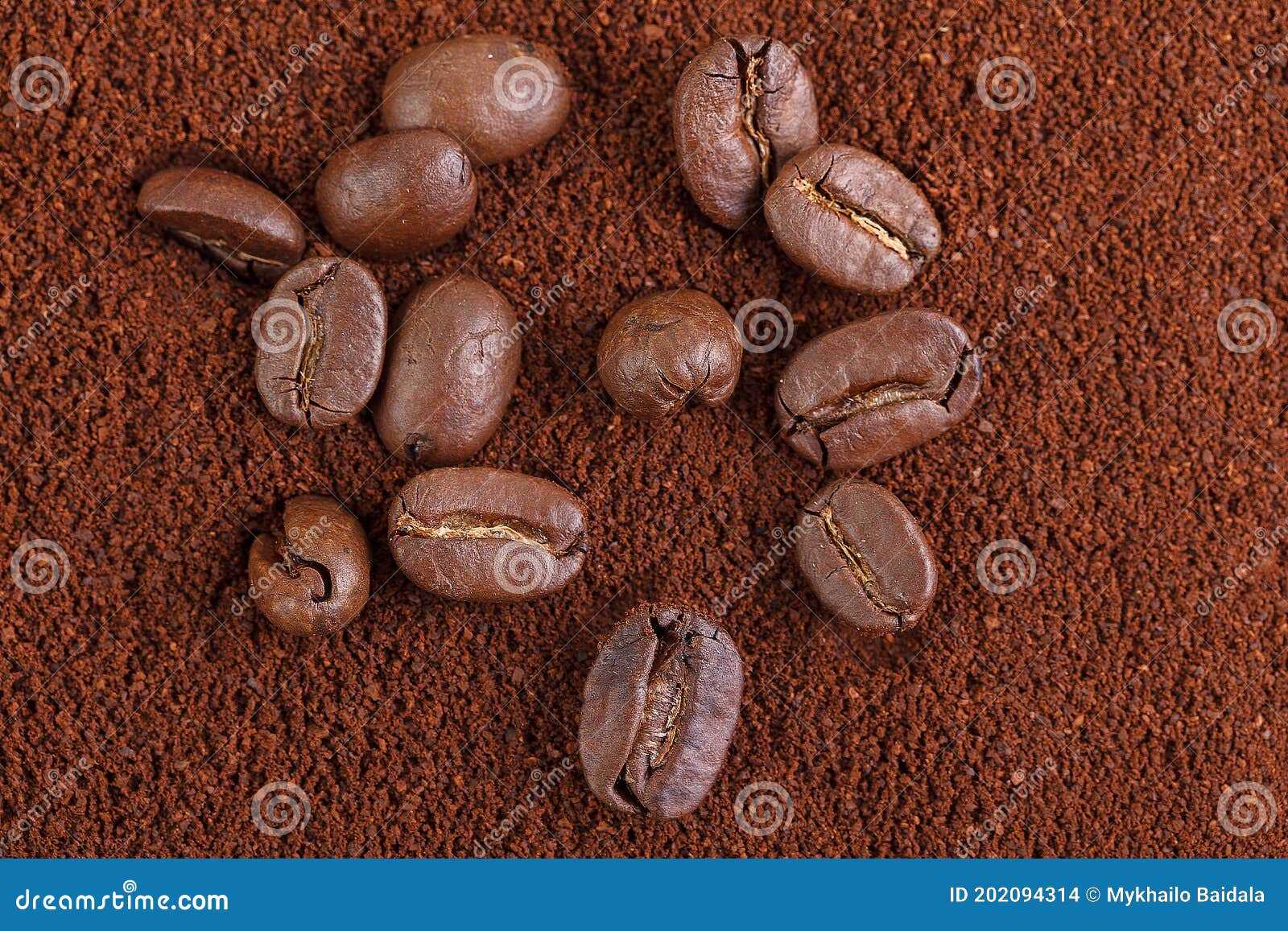 Coffee Grind Texture Background, Close Up. Ground Coffee Brown ...