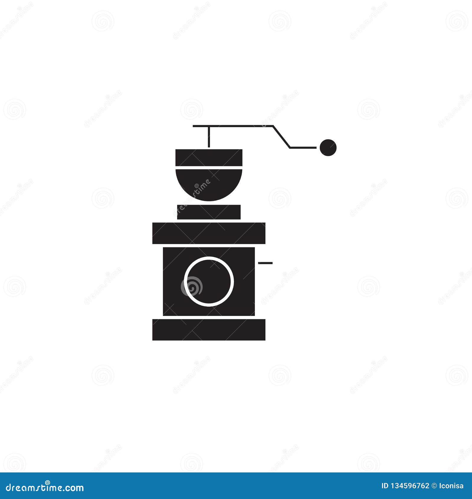 Coffee Grinder Black Vector Concept Icon. Coffee Grinder Flat ...