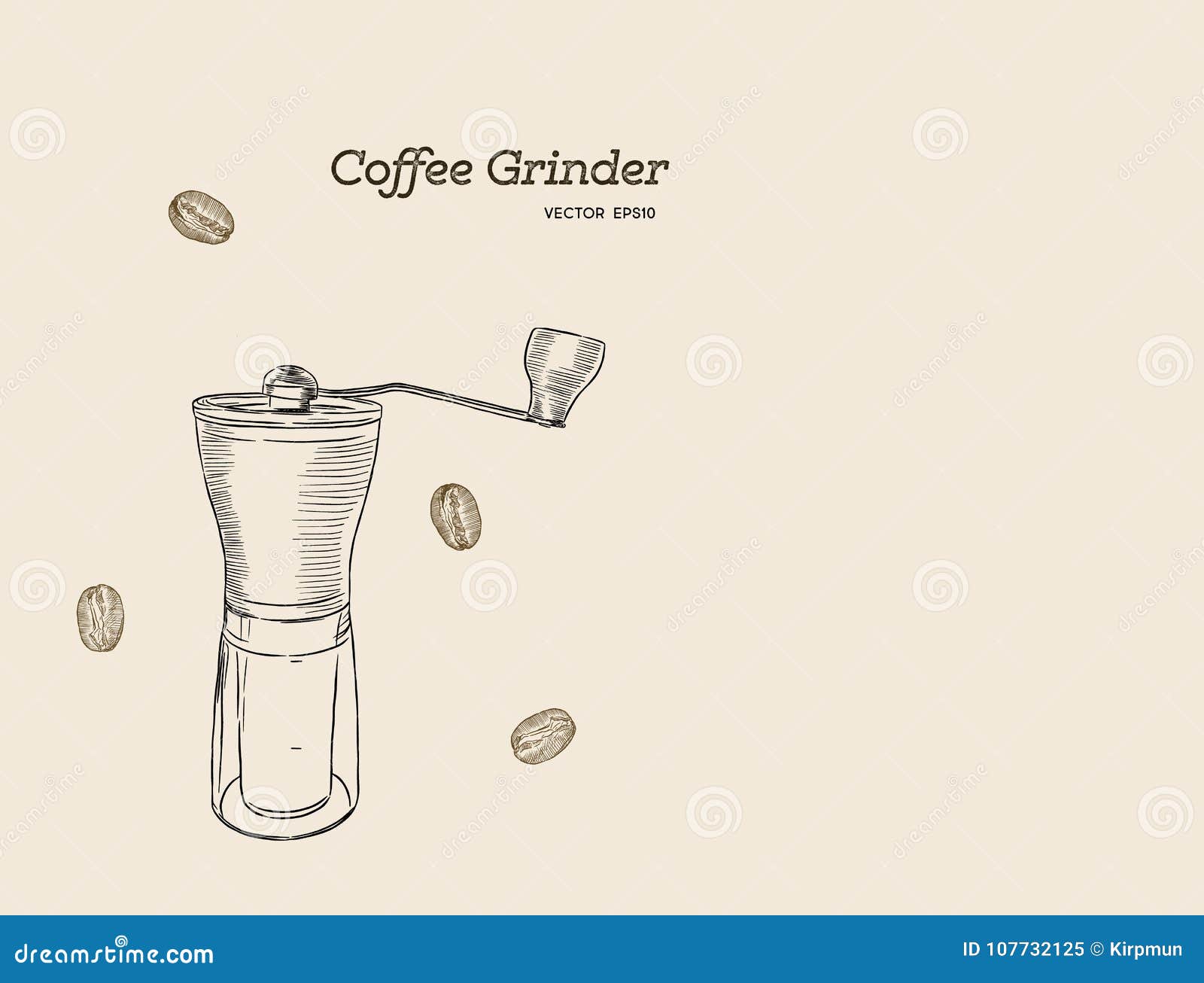 Coffee Grinder , Hand Draw Vector. Stock Vector - Illustration of craft ...