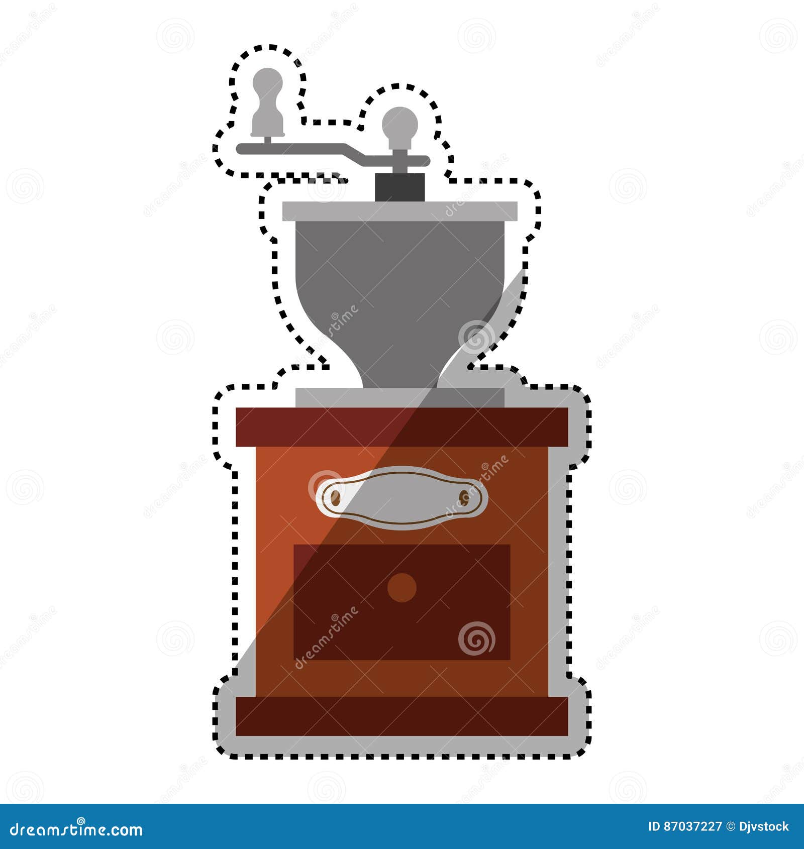 Coffee grinder equipment stock illustration. Illustration of cafe ...