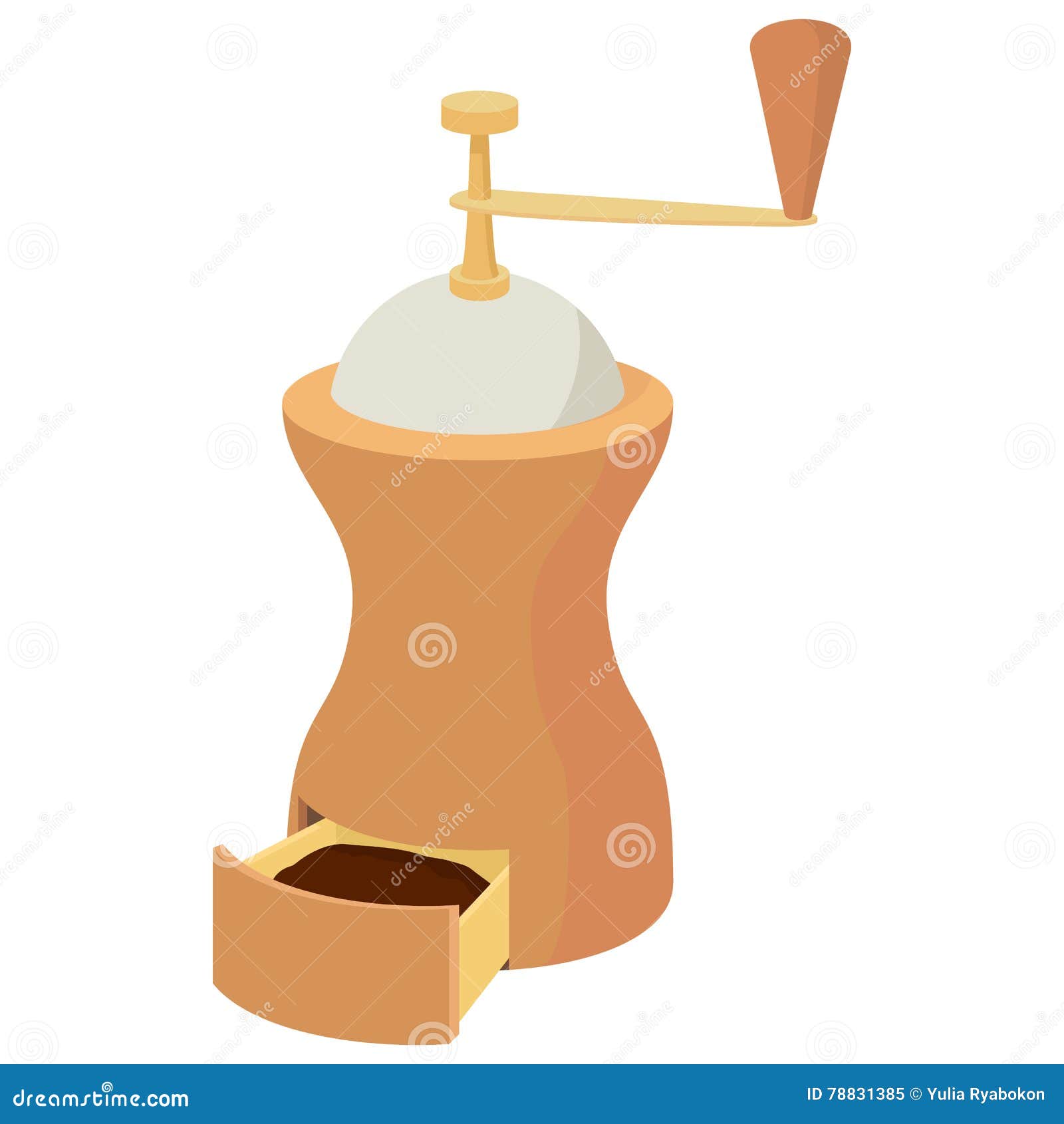 Coffee Grinder Icon, Cartoon Style Stock Vector - Illustration of ...