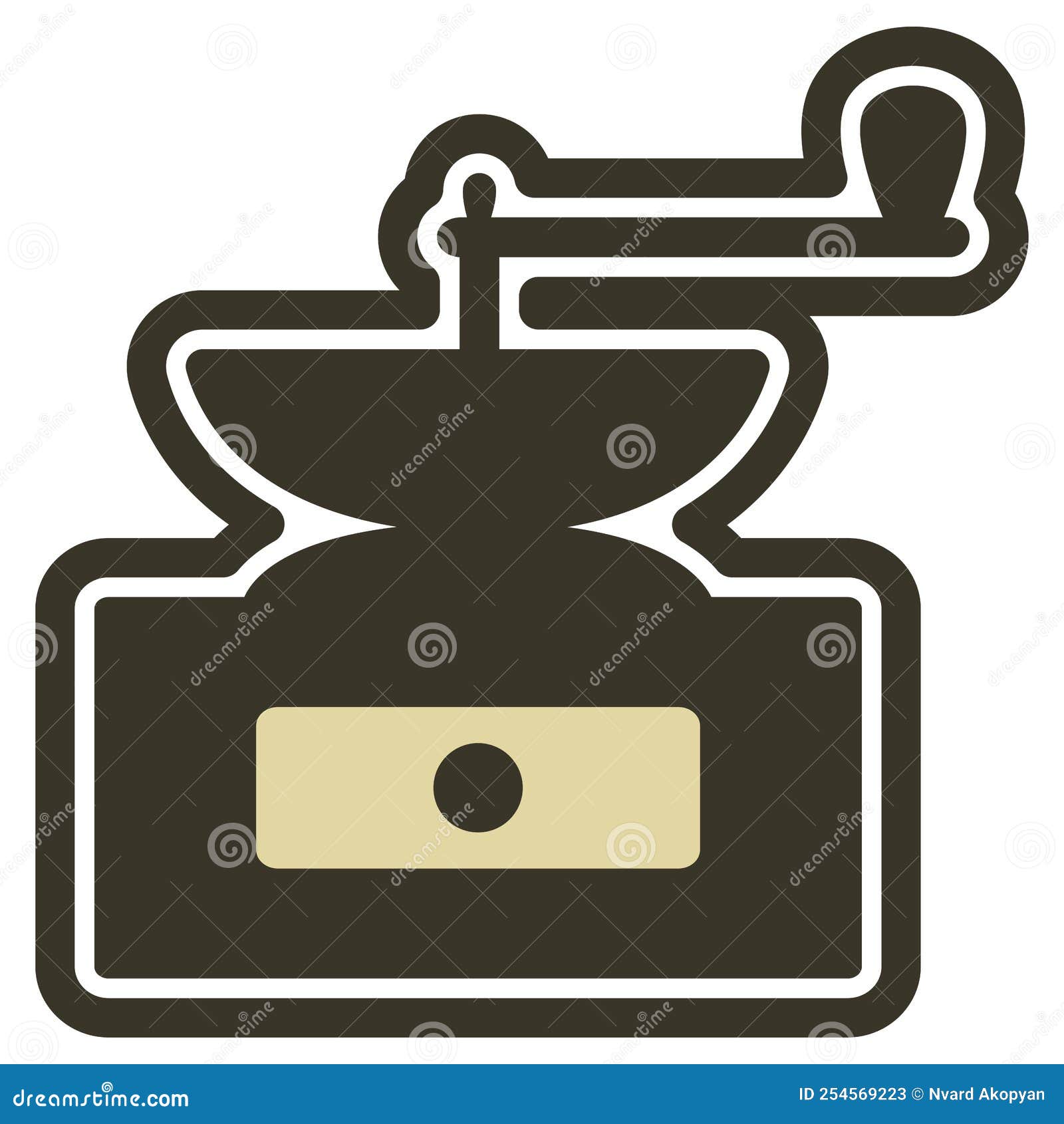 Coffee Grinder Icon. Old-fashioned Design Element Stock Vector ...
