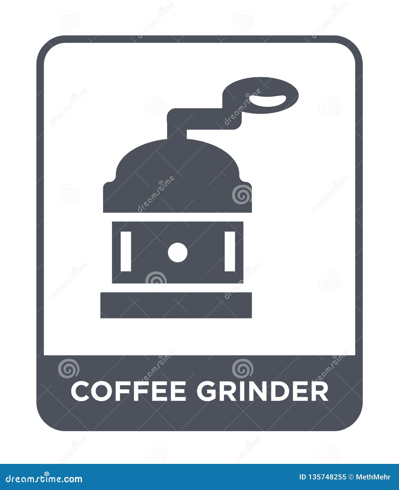 Coffee Grinder Icon in Trendy Design Style. Coffee Grinder Icon ...