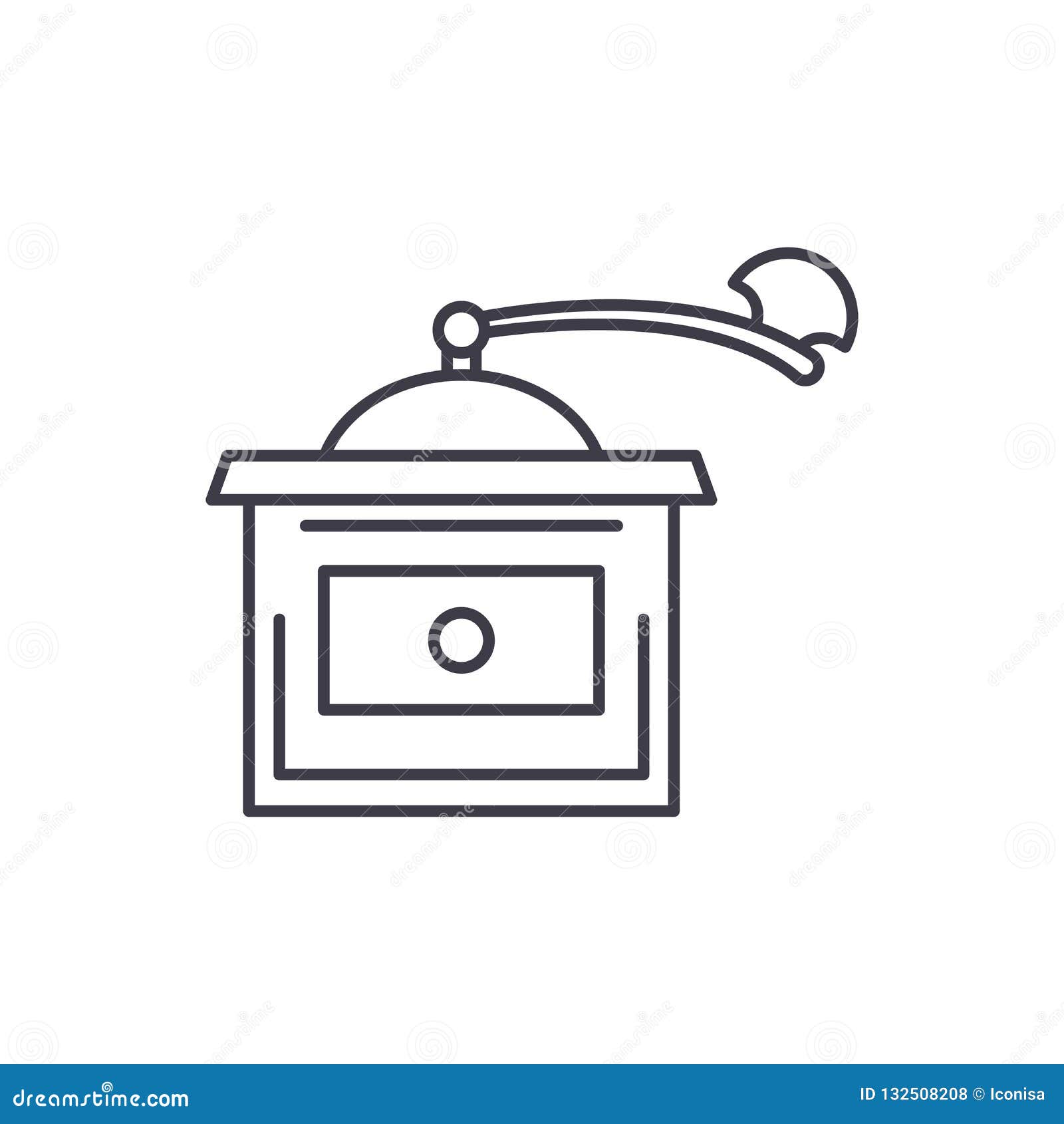 Coffee Grinder Line Icon Concept. Coffee Grinder Vector Linear ...