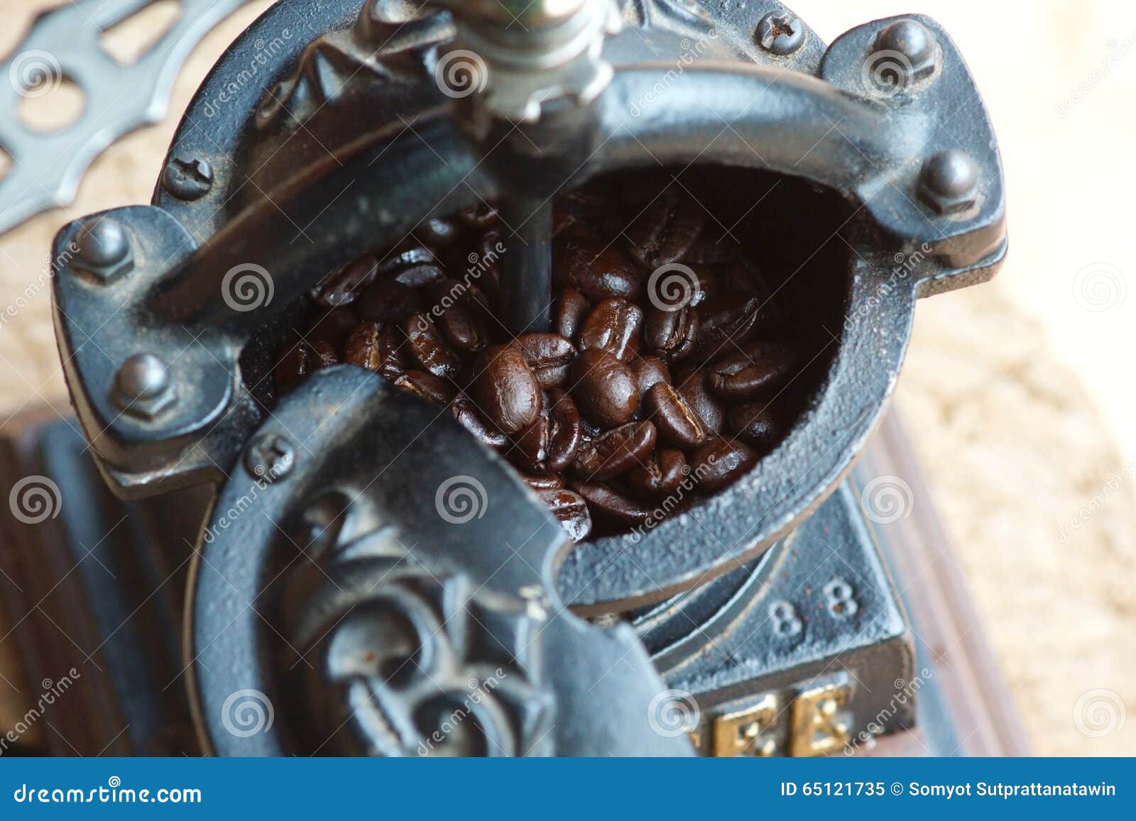 Coffee ground machine stock image. Image of close, coffee - 65121735