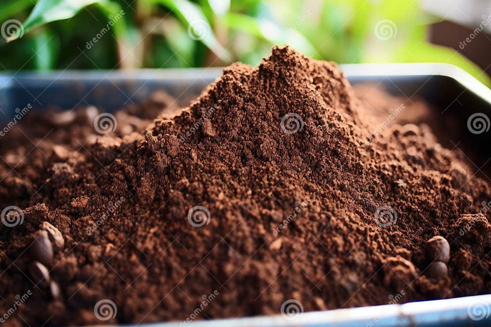 Coffee Grounds Ready To Compost Stock Image - Image of compost, organic ...