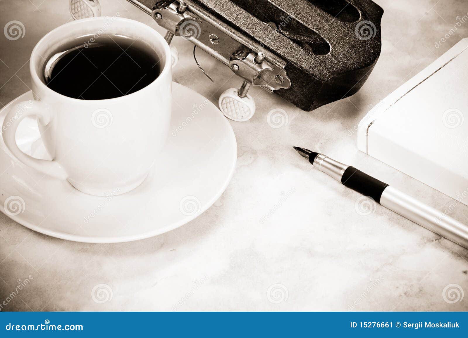 Coffee and guitar stock image. Image of white, full, saucer - 15276661