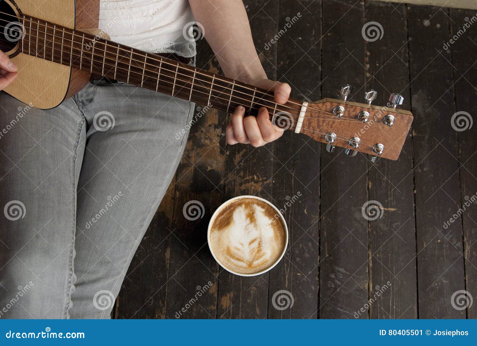 Coffee and guitar stock image. Image of guitarist, break - 80405501