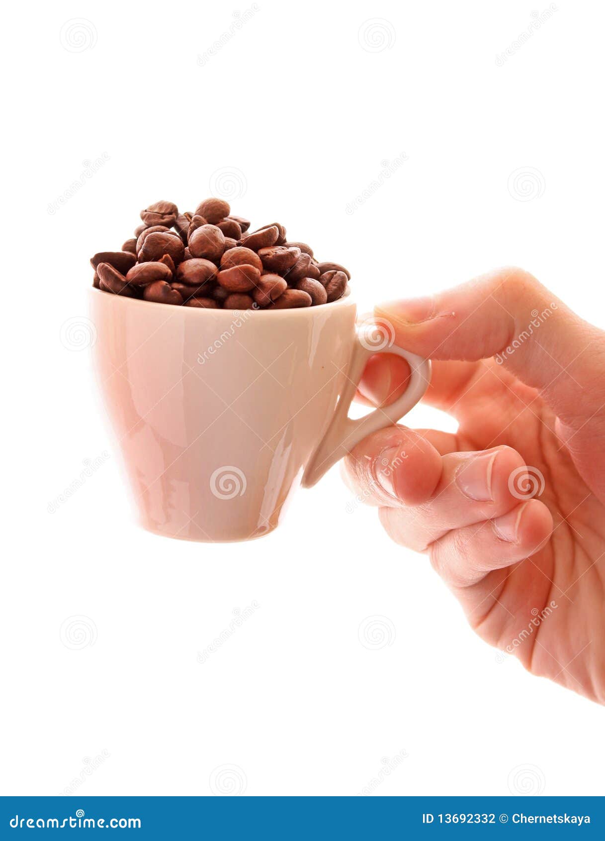 Coffee in hand stock photo. Image of pile, coffee, grind - 13692332