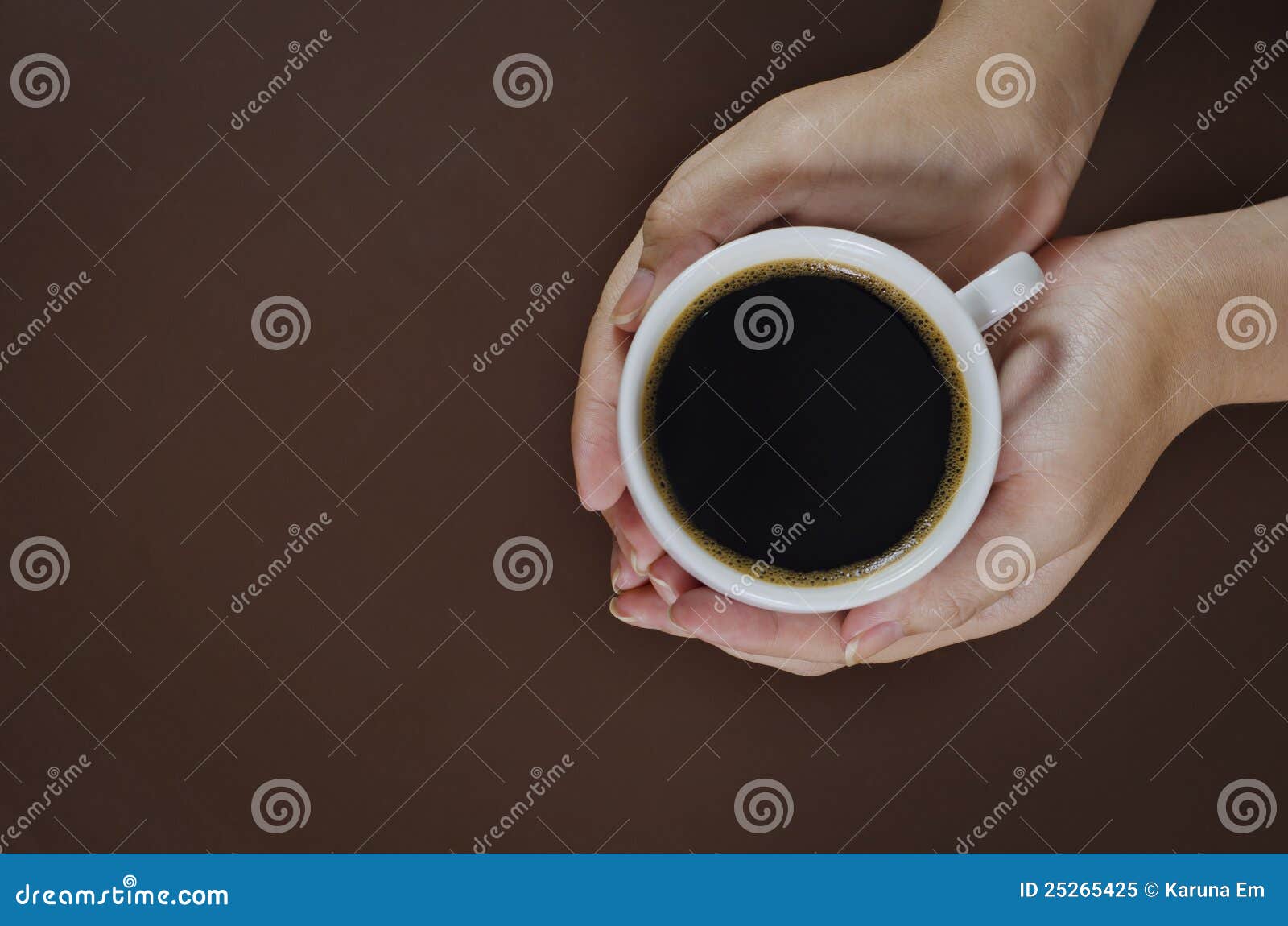 Coffee on hand stock image. Image of freshness, women - 25265425