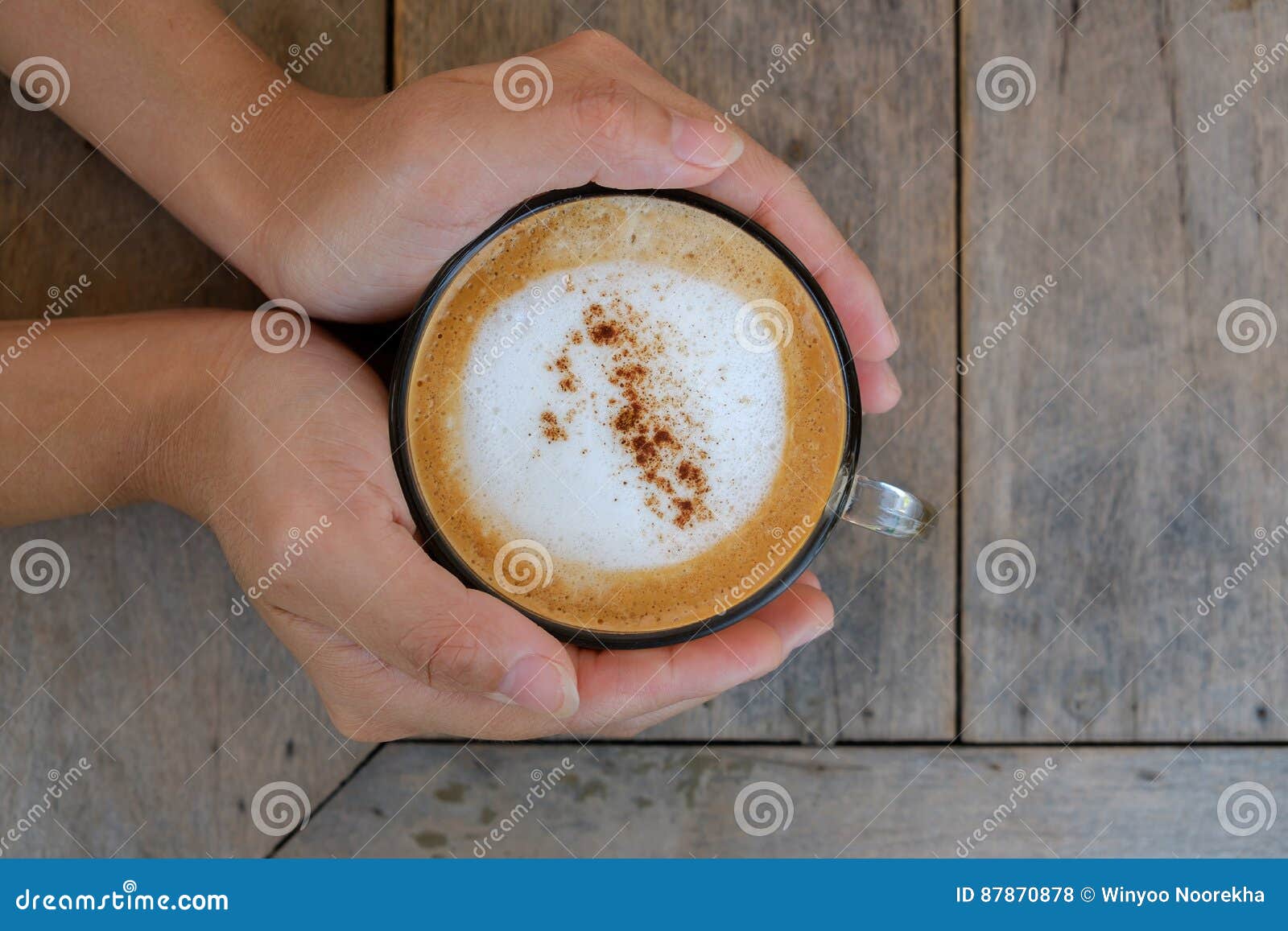 Coffee in hand. stock photo. Image of hand, diet, gently - 87870878