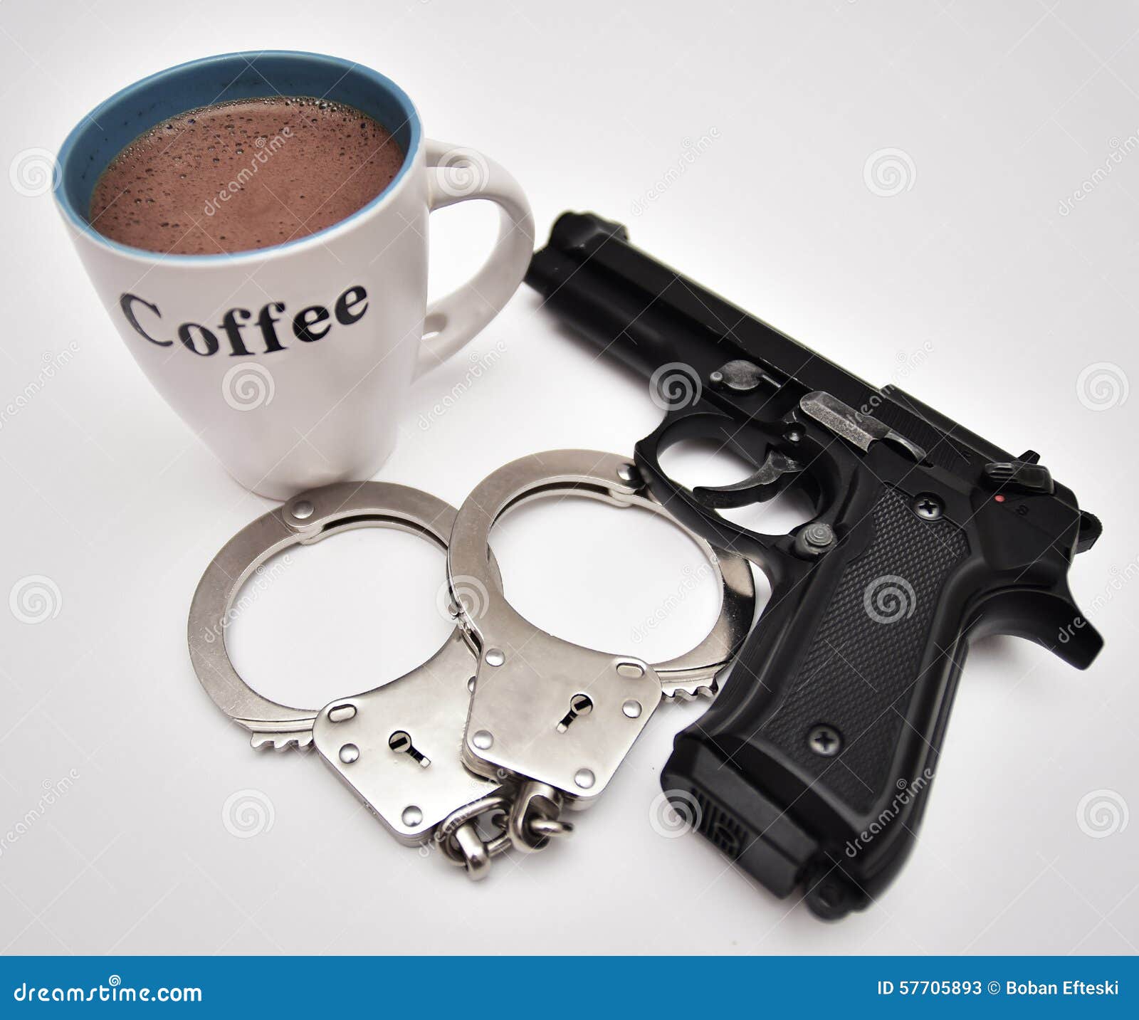 Coffee Handcuffs Hand Gun Stock Photos - Free & Royalty-Free Stock ...