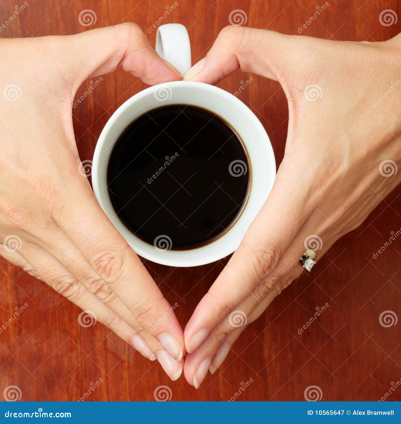 Coffee in Hands stock image. Image of drink, tabletop - 10565647