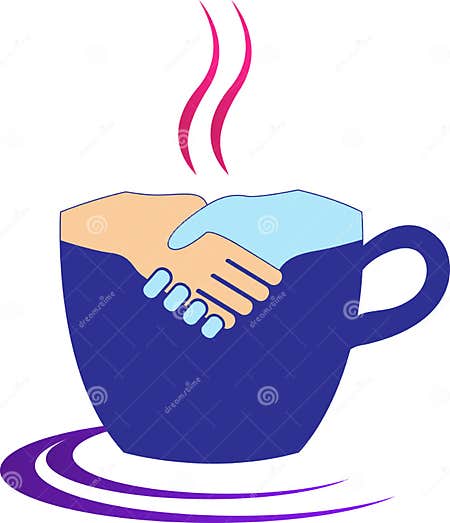 Coffee handshake stock vector. Illustration of employment - 41774498