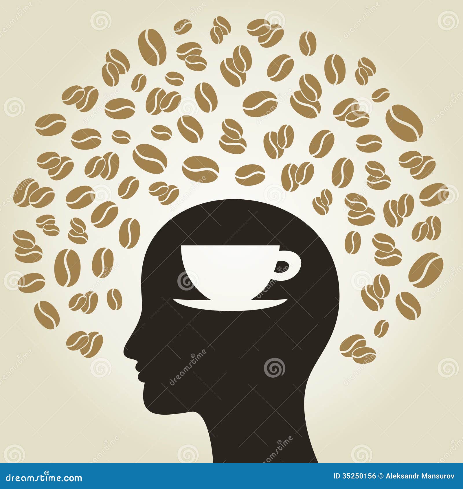 Coffee a head stock vector. Illustration of structure - 35250156
