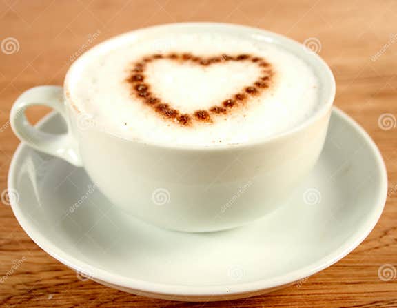 Coffee with heart stock image. Image of coffee, heart, cappuccino - 102547