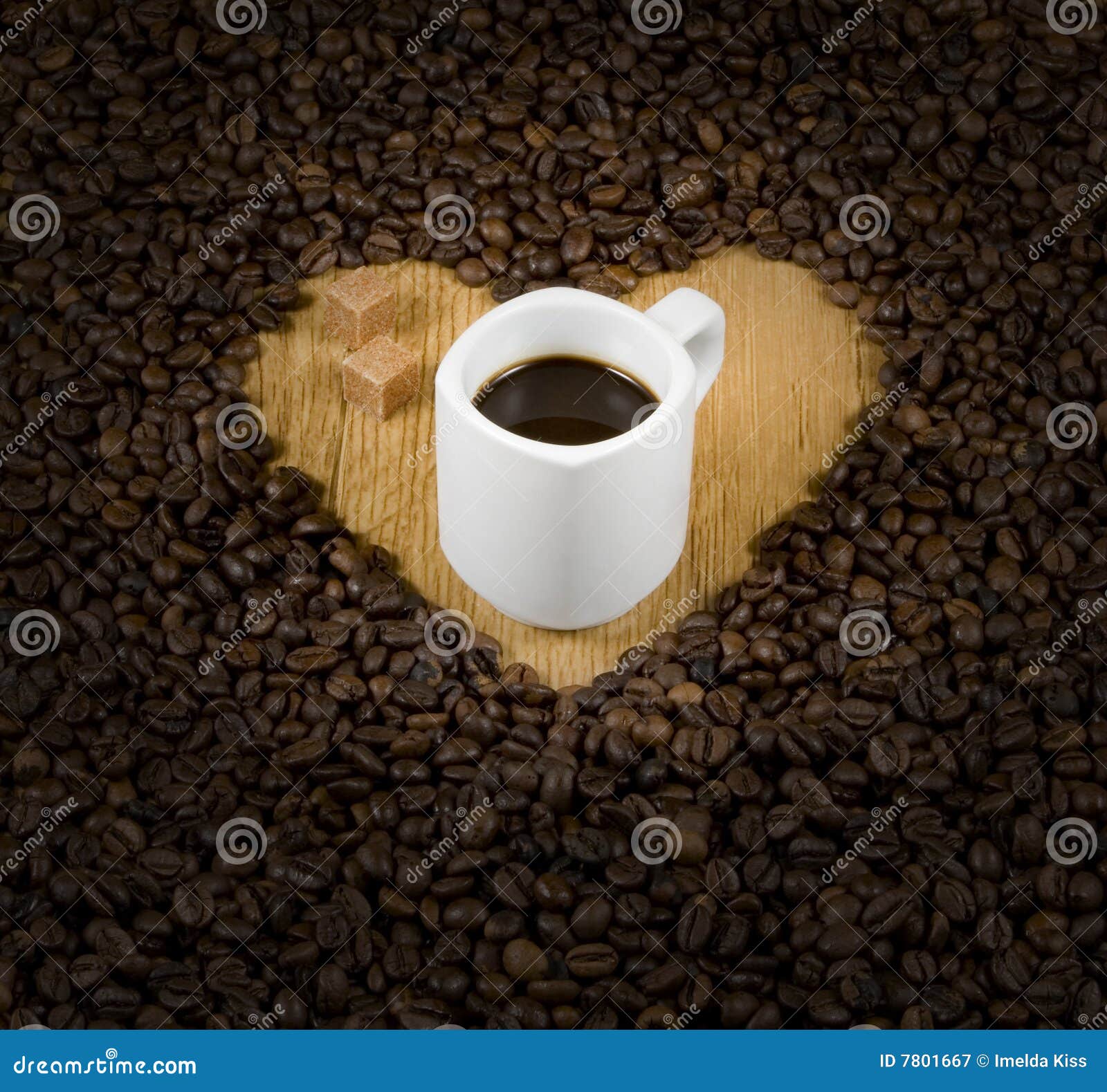 Coffee heart with cup stock image. Image of shop, cane - 7801667