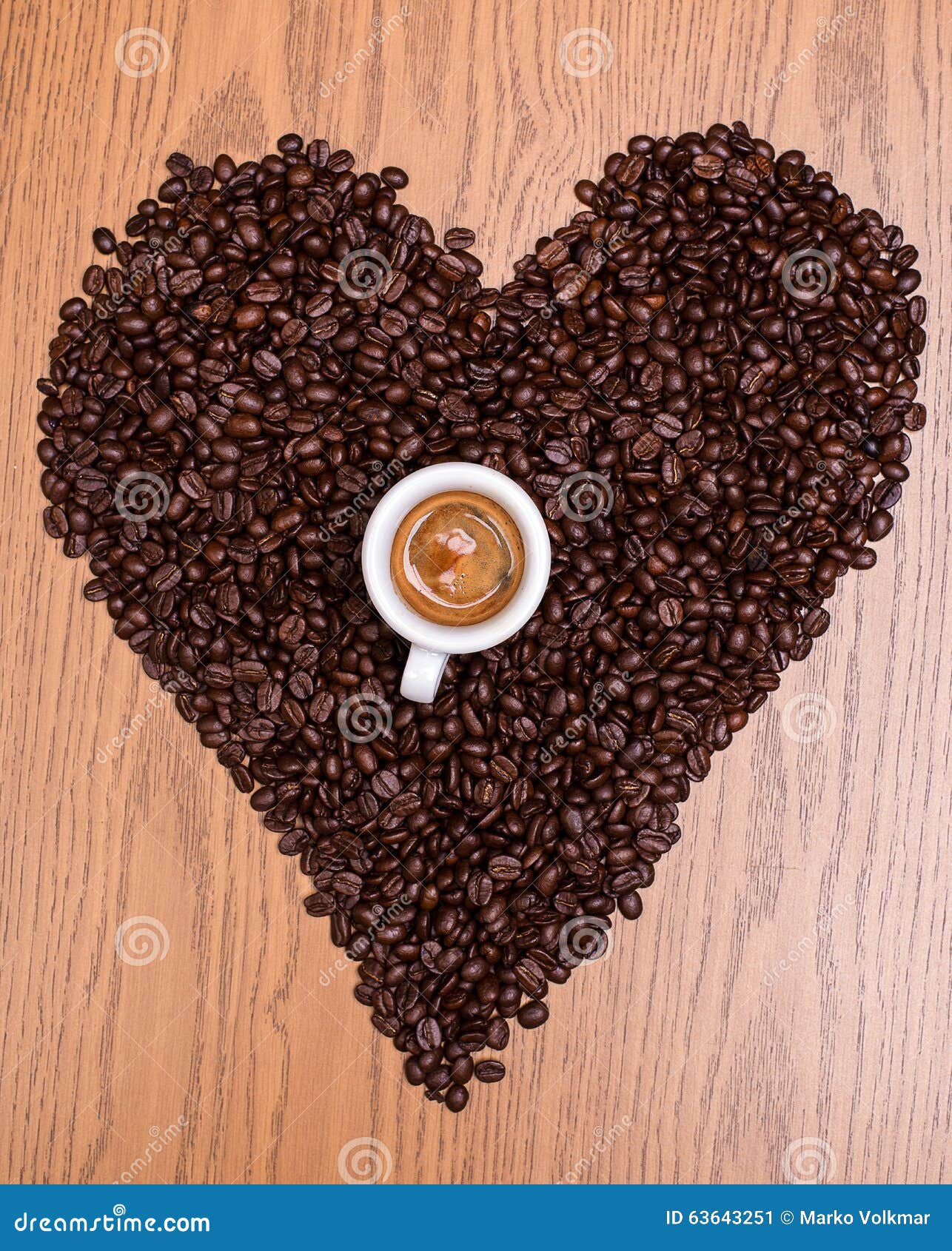 Coffee heart with espresso stock image. Image of porta - 63643251