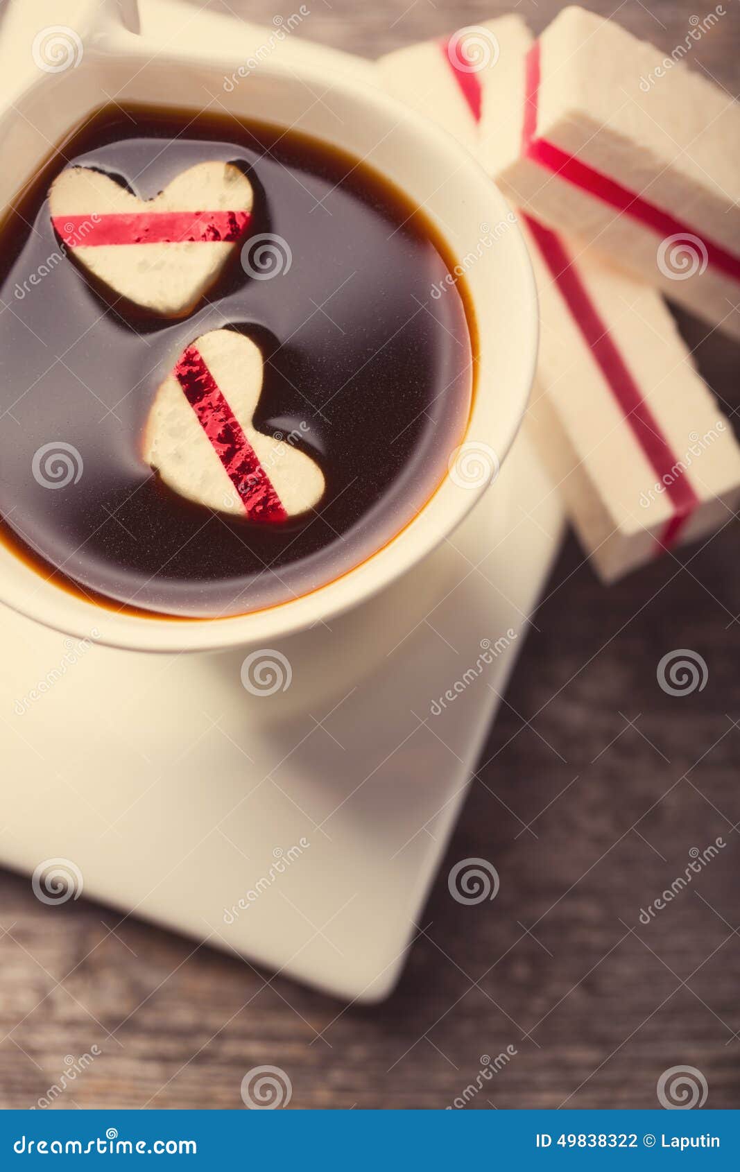 Coffee with hearts stock photo. Image of black, ingredient - 49838322