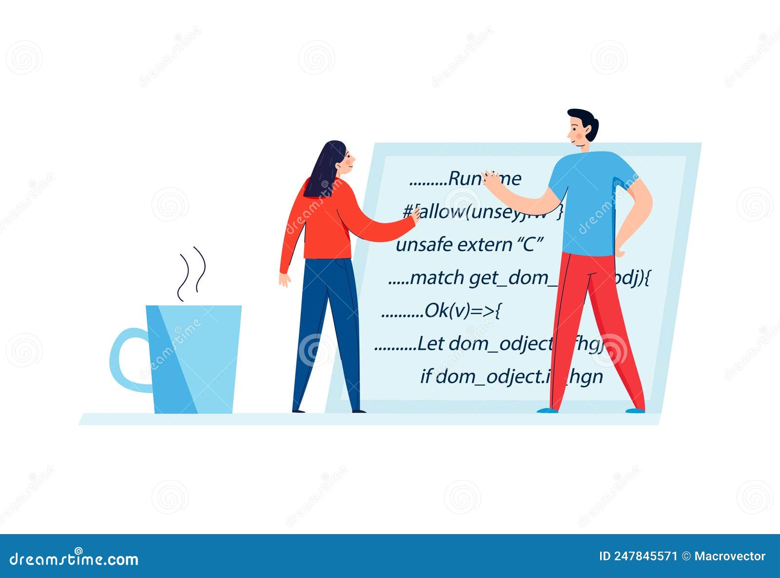 Coffee Home Programmers Composition Stock Vector Illustration Of Hacker Digital 247845571