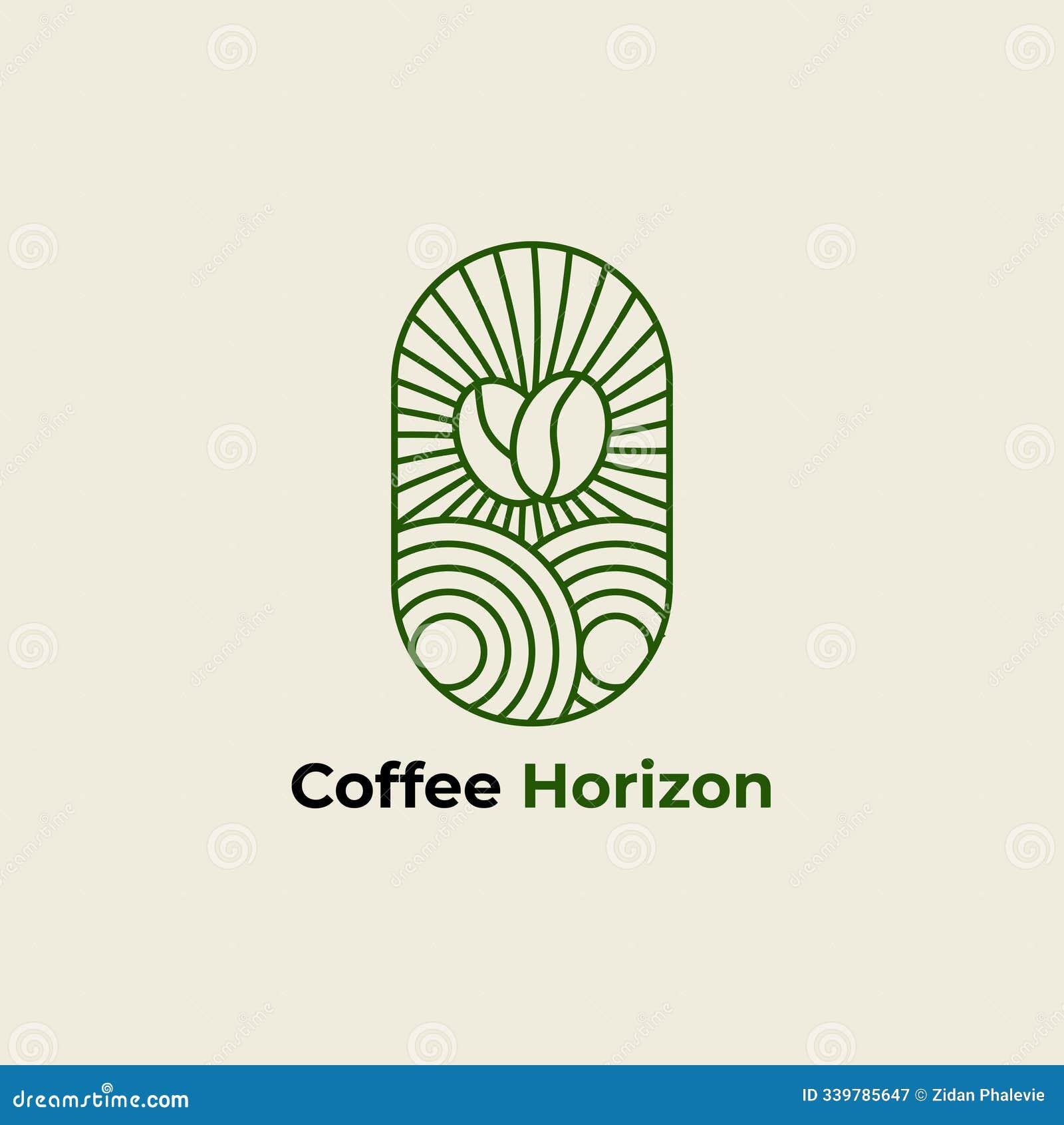 Coffee Horizon Minimalis stock vector. Illustration of iconic - 339785647
