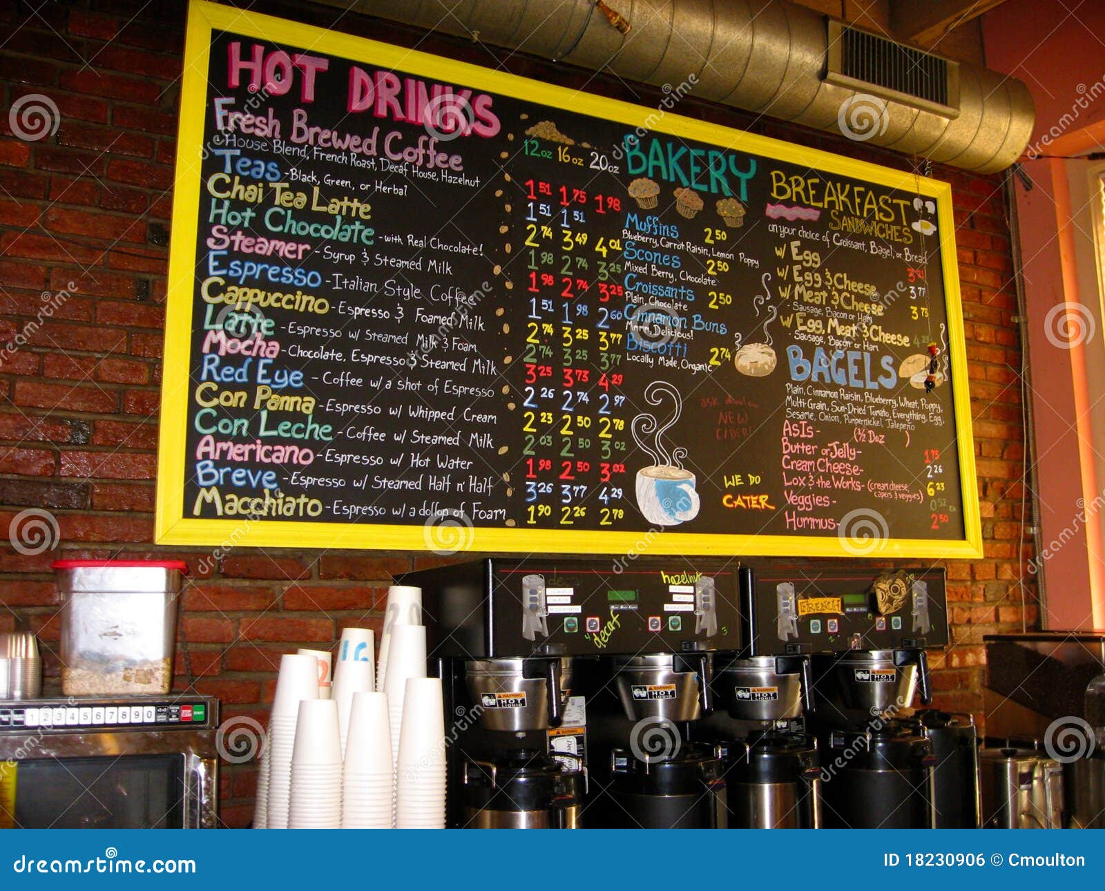 Coffee House Chalkboard stock photo. Image of shop, coffeehouse - 18230906