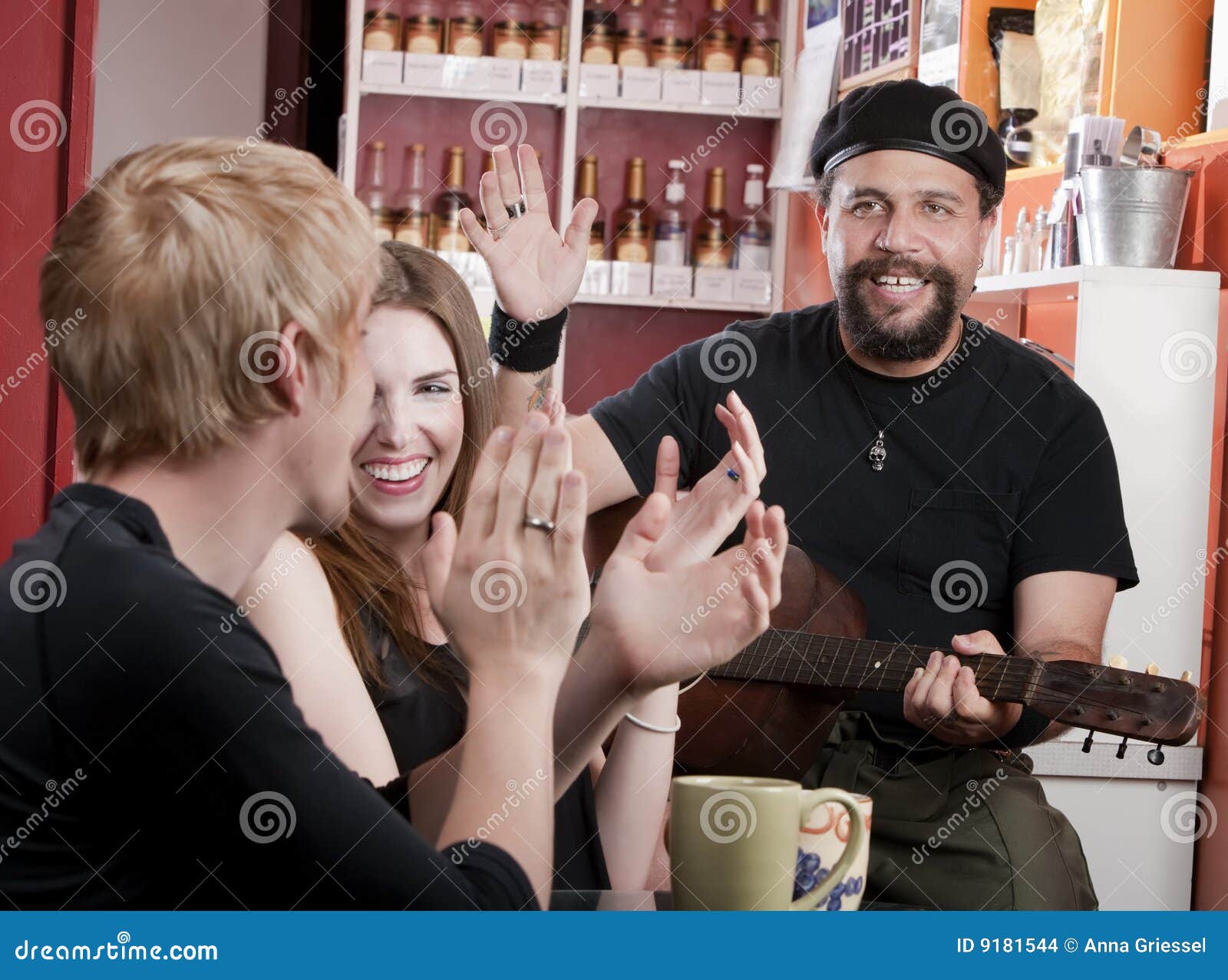 Coffee House Musician stock photo. Image of beverage, cute - 9181544