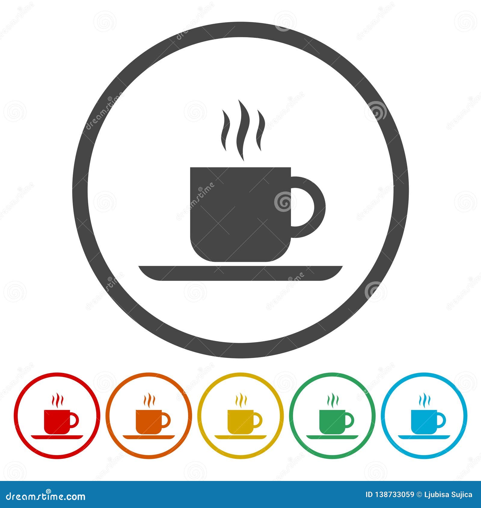 Coffee Icon stock vector. Illustration of food, drink - 138733059