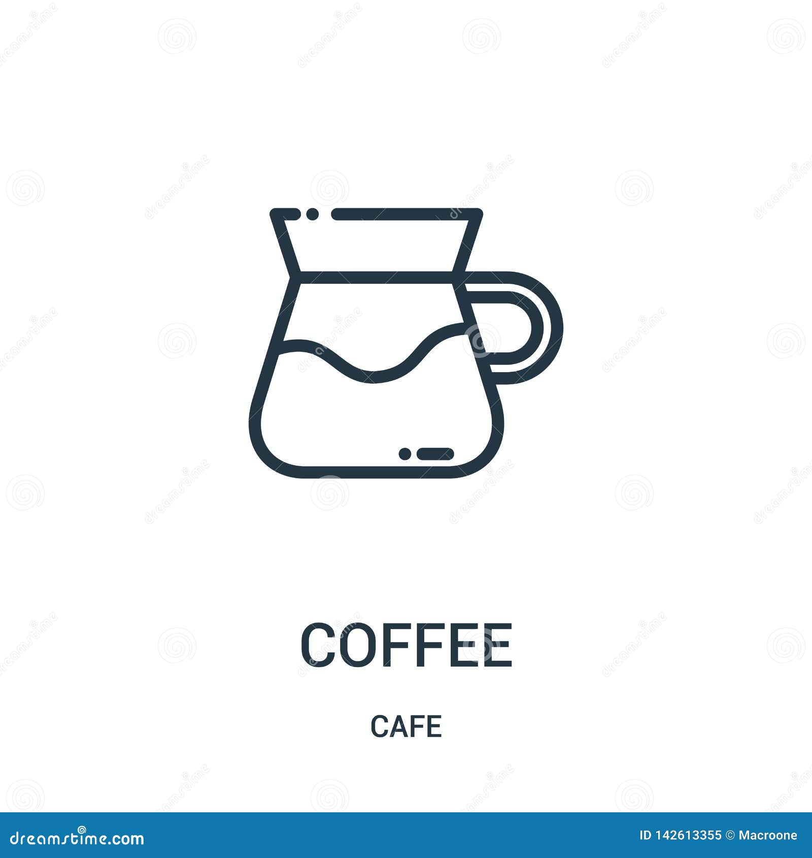 Coffee Icon Vector from Cafe Collection. Thin Line Coffee Outline Icon ...