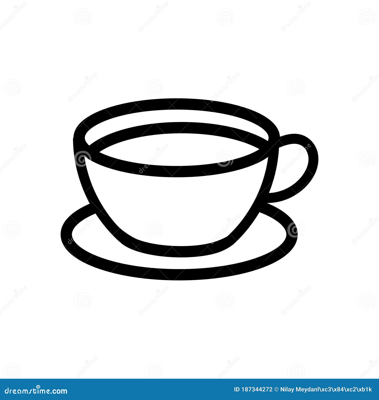 Coffee Icon Vector Cup Tea Symbol Stock Illustration - Illustration of ...