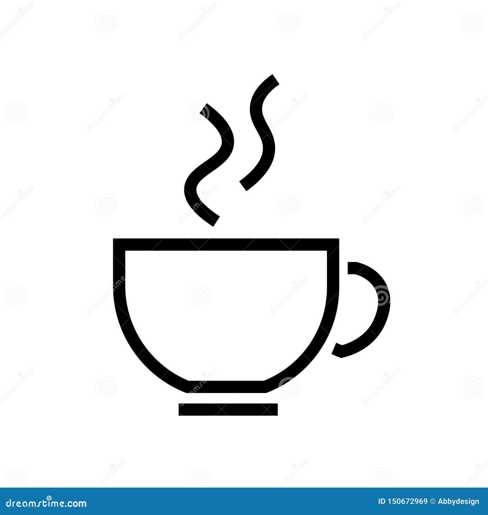Coffee Icon Vector stock vector. Illustration of drawn - 150672969