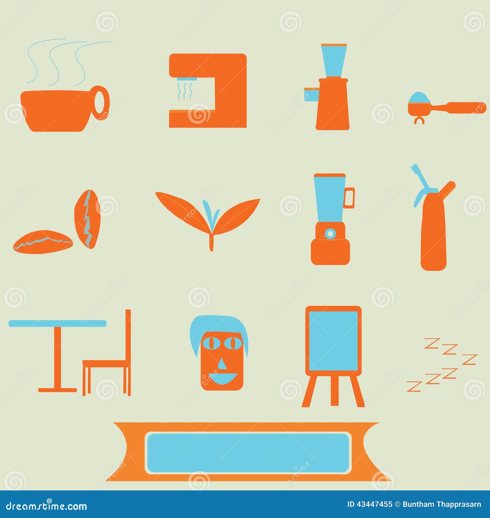 Coffee Icons stock illustration. Illustration of shop - 43447455