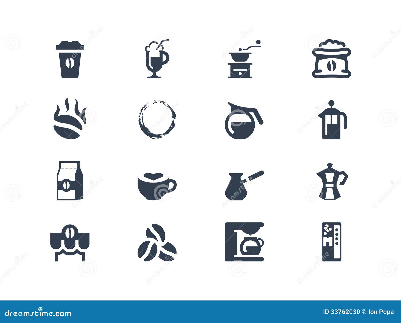 Coffee icons stock vector. Illustration of milk, arabian - 33762030