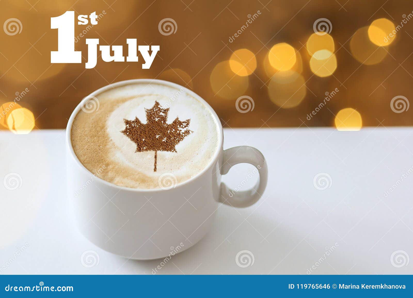 Coffee on Independence Day Canada 1 July Stock Photo - Image of export ...