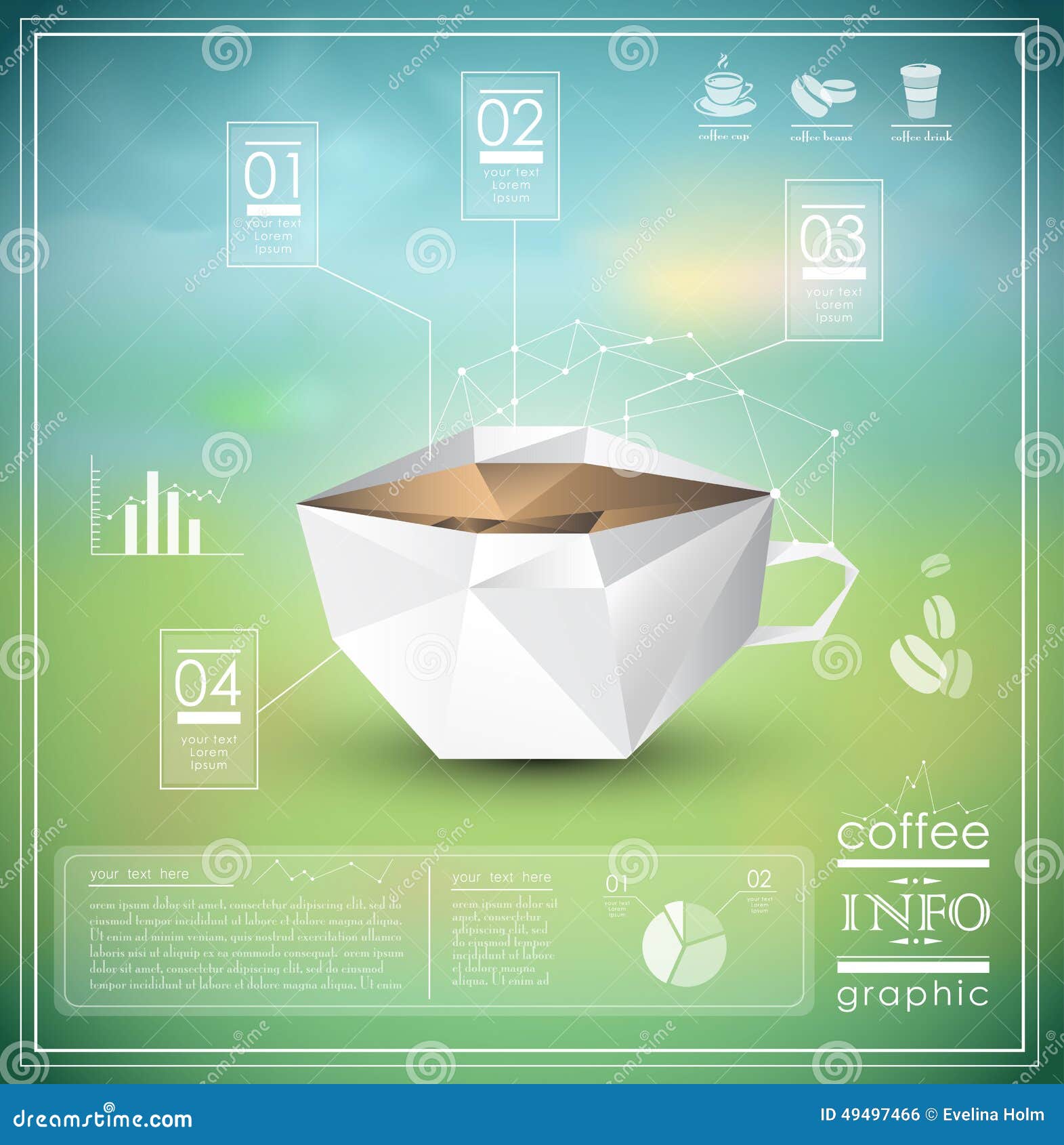 Coffee info graphic stock vector. Illustration of graphic - 49497466