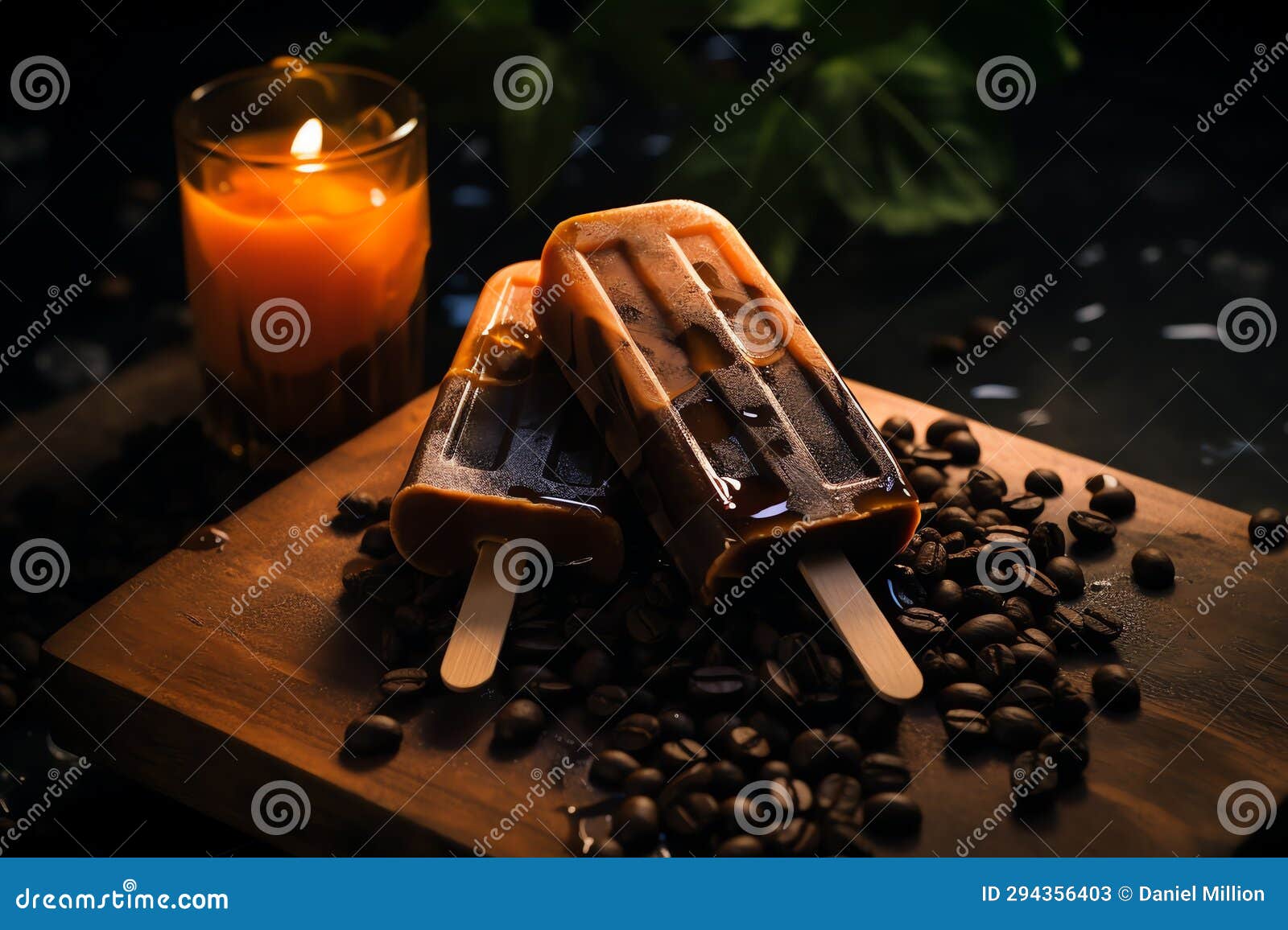 Coffee-infused Popsicle Background Stock Illustration - Illustration of ...