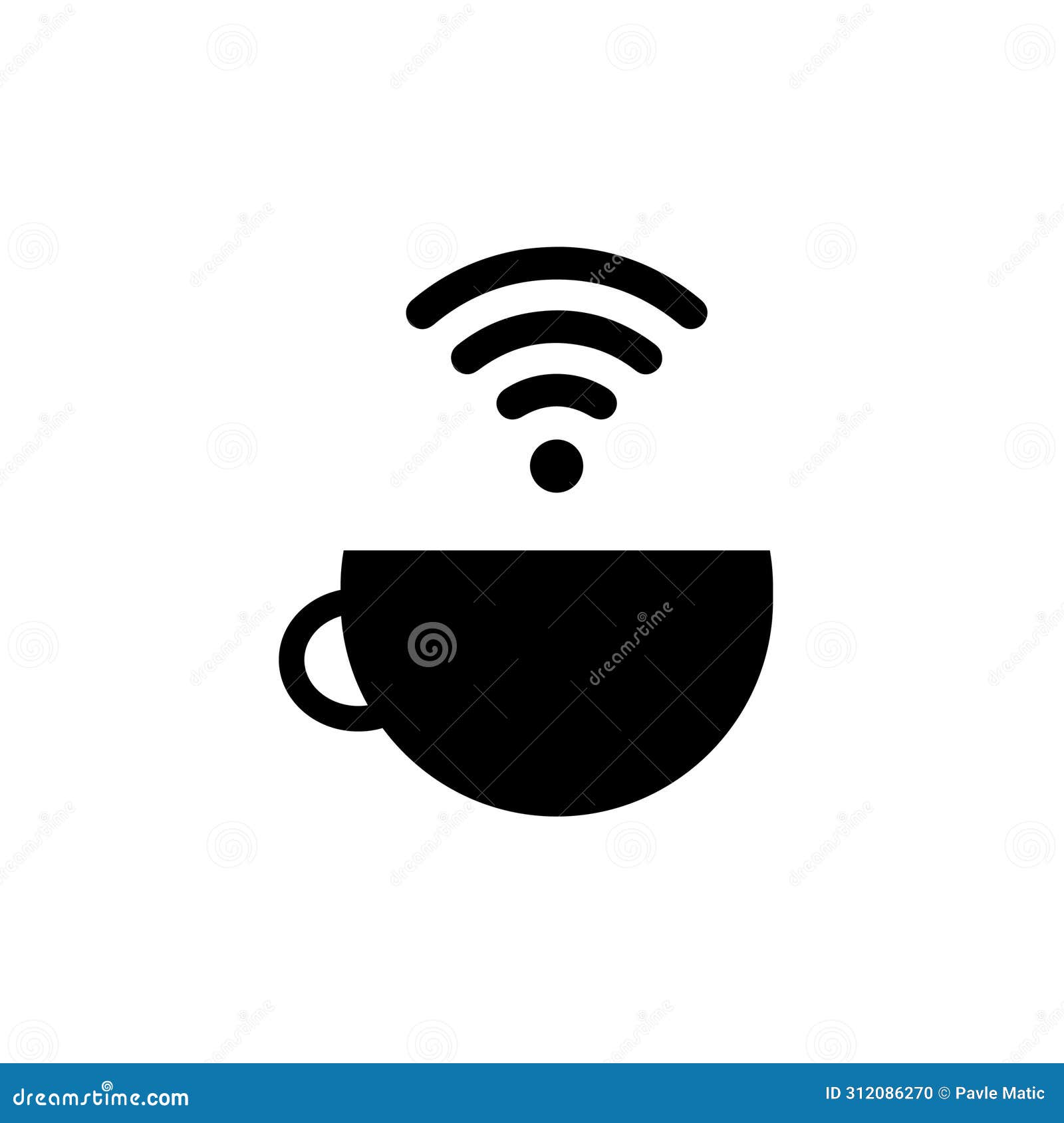 Coffee internet icon stock illustration. Illustration of sign - 312086270
